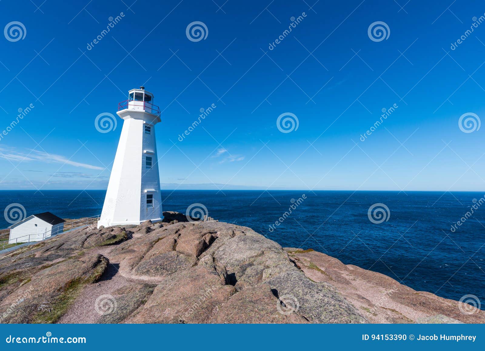 The Cape Spear Lighthouse in Newfoundland, Canada. Stock Photo - Image ...