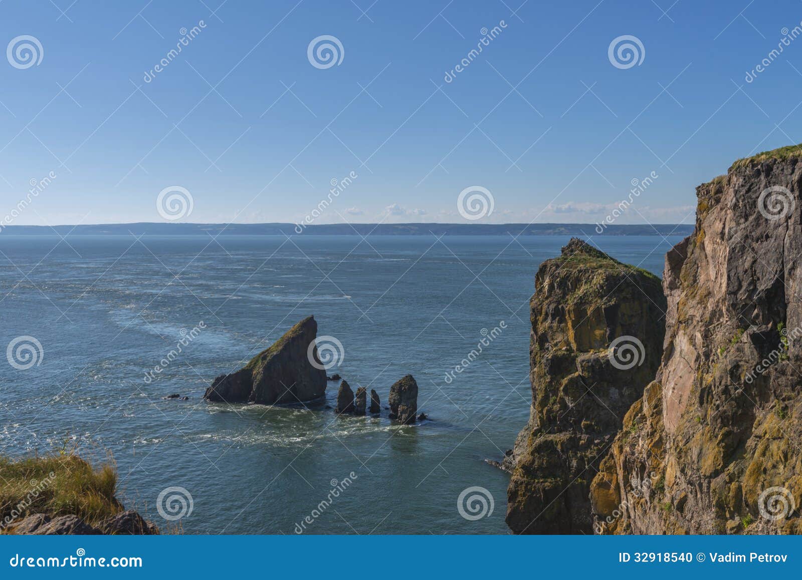 Cape Split Cliffs and Tidal Current Stock Photo - Image of ripple ...