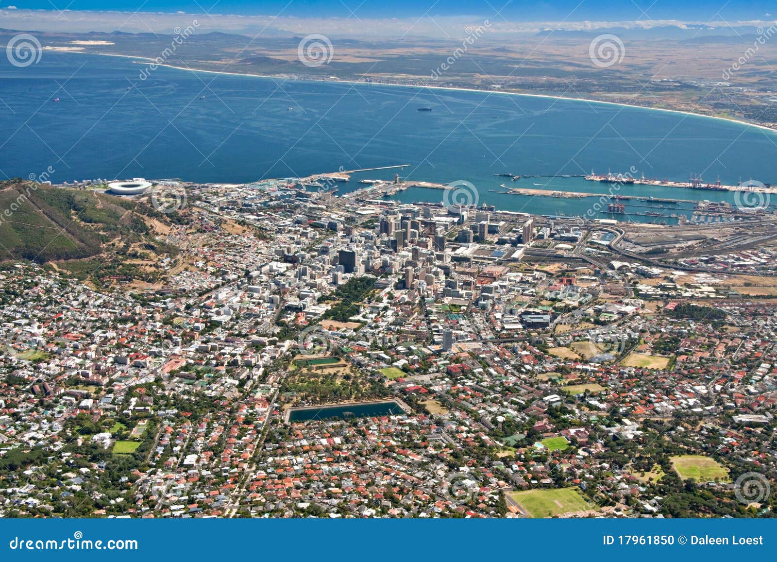 Cape town city aerial view stock photo. Image of town - 17961850