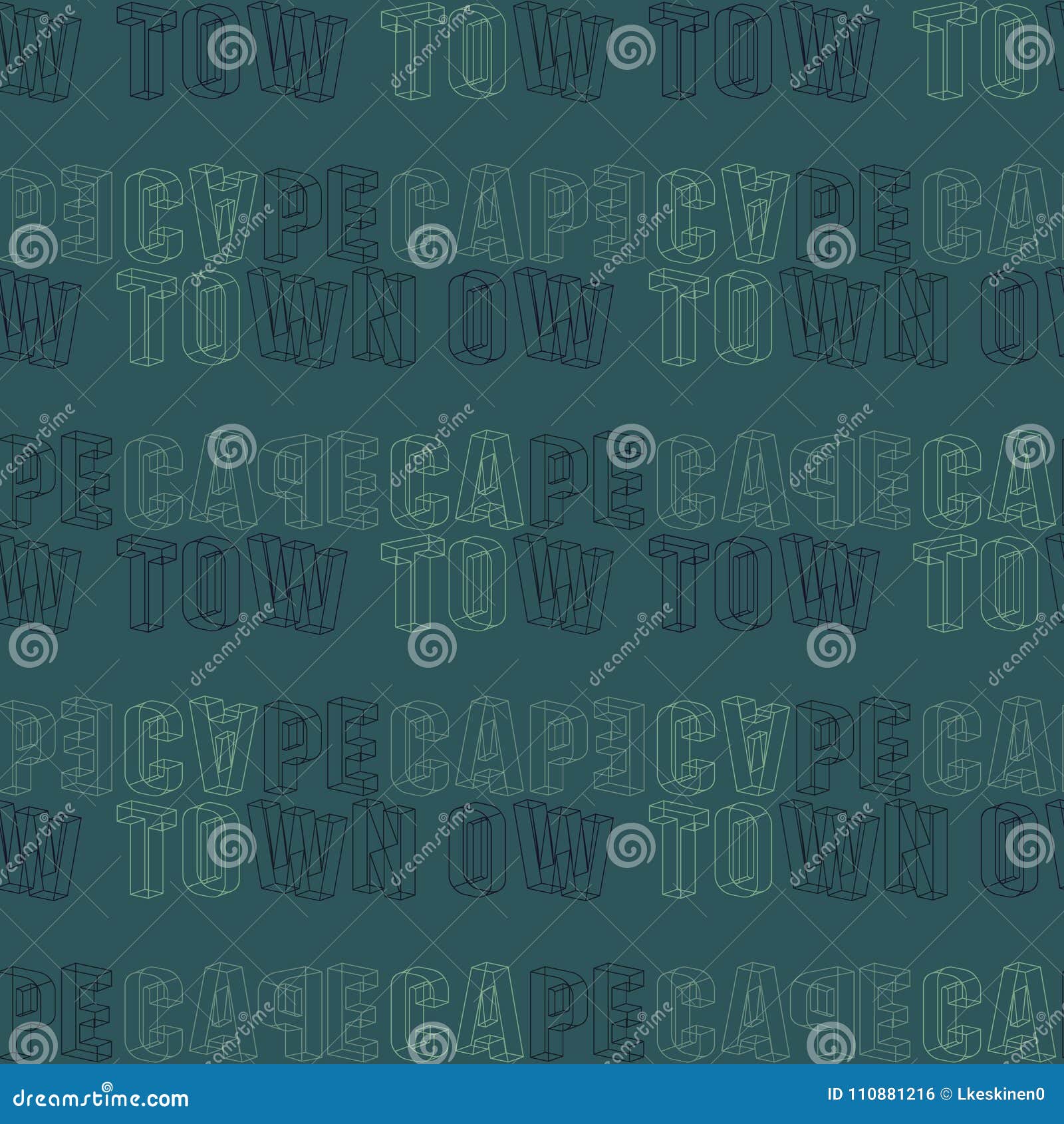 Cape Town creative pattern stock vector. Illustration of kaapstad ...