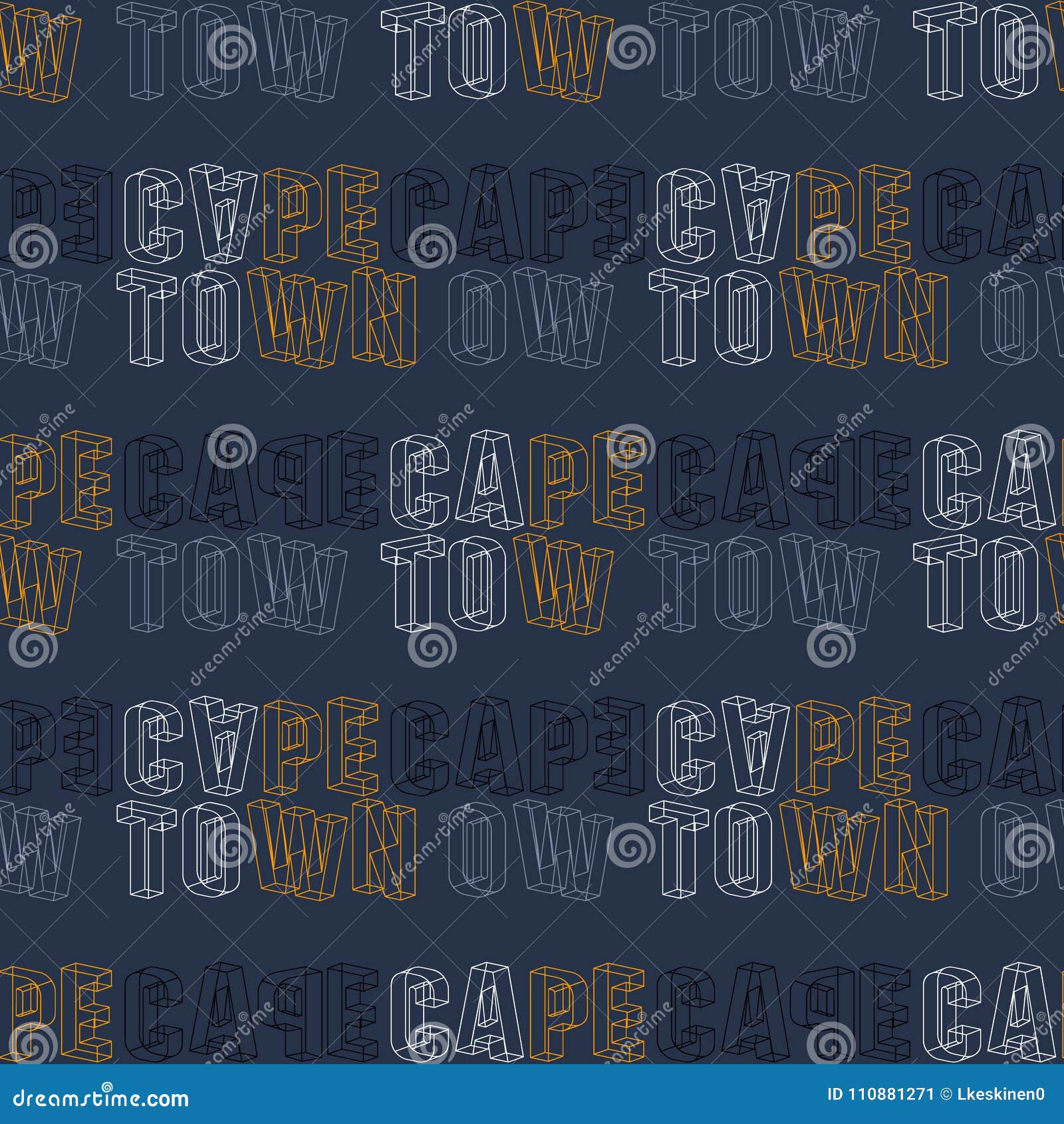 Cape Town creative pattern stock vector. Illustration of city - 110881271