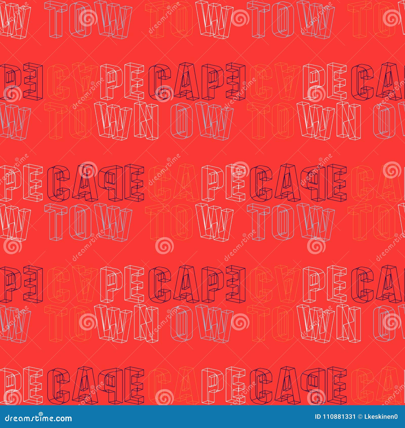 Cape Town creative pattern stock vector. Illustration of cape - 110881331