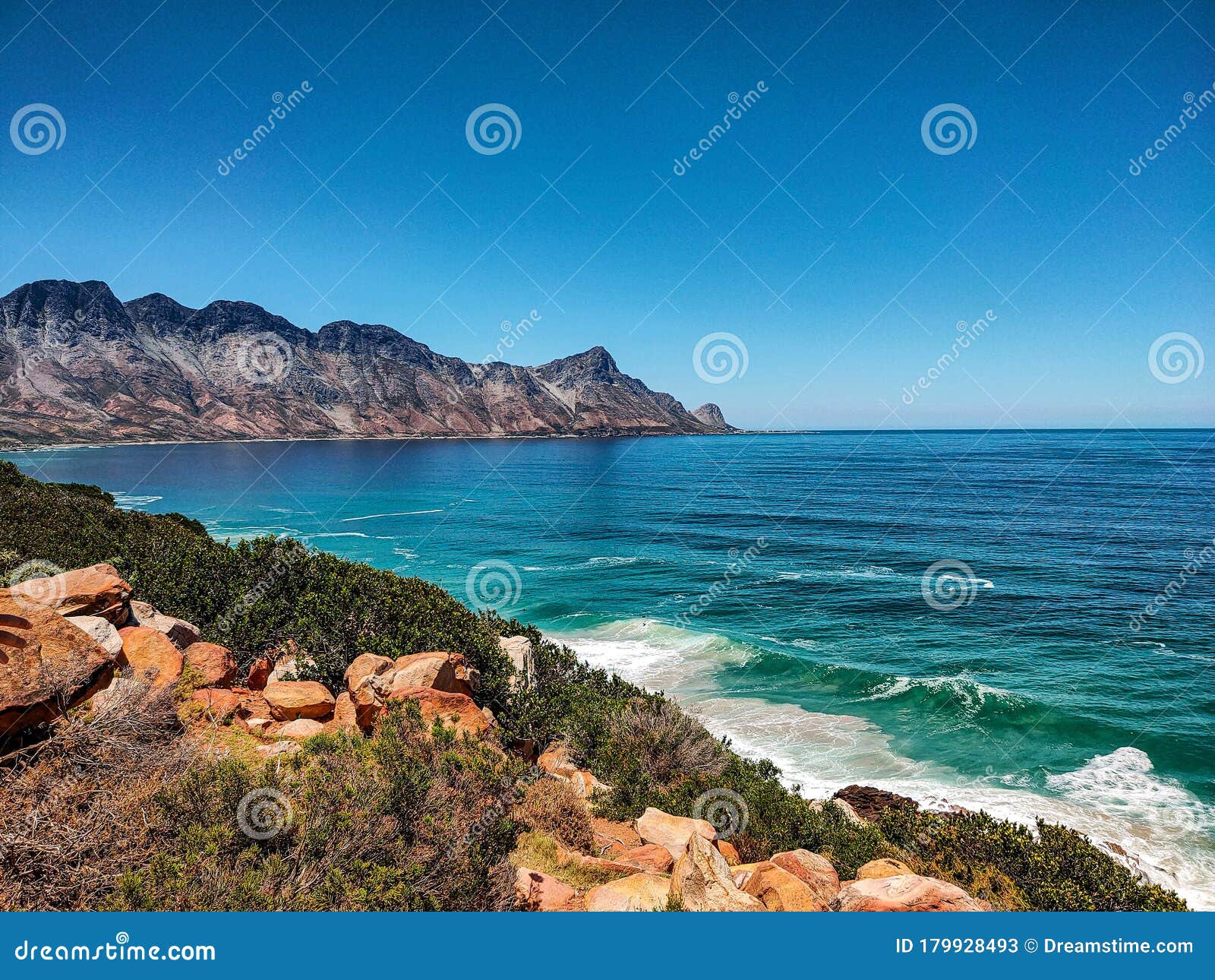 Cape Town ocean view stock image. Image of horizon, cove - 179928493