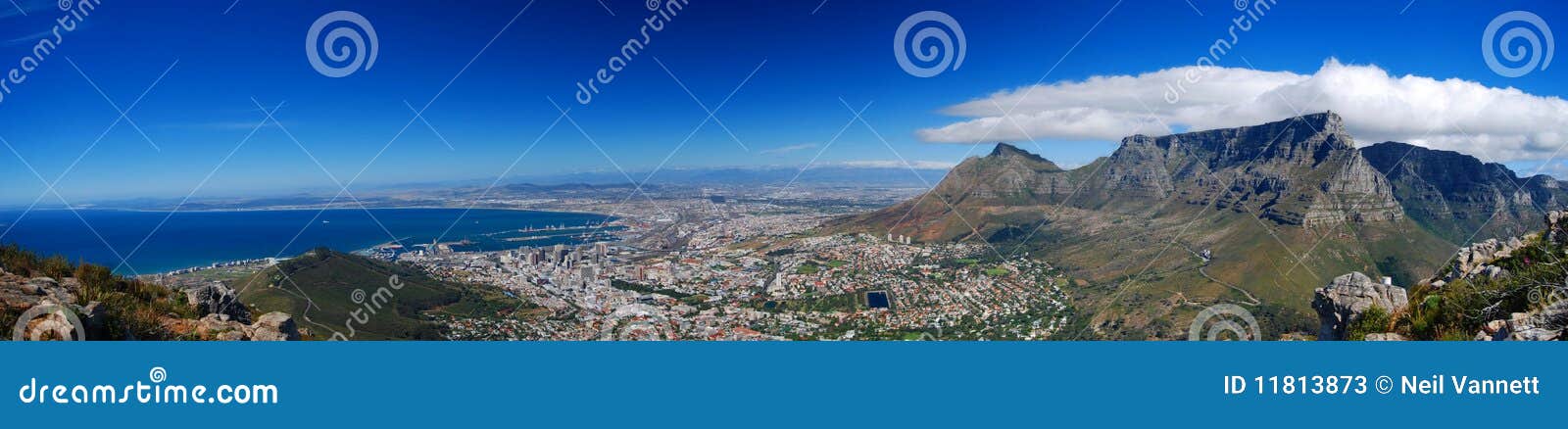 Cape Town Panorama stock image. Image of panorama, wide - 11813873