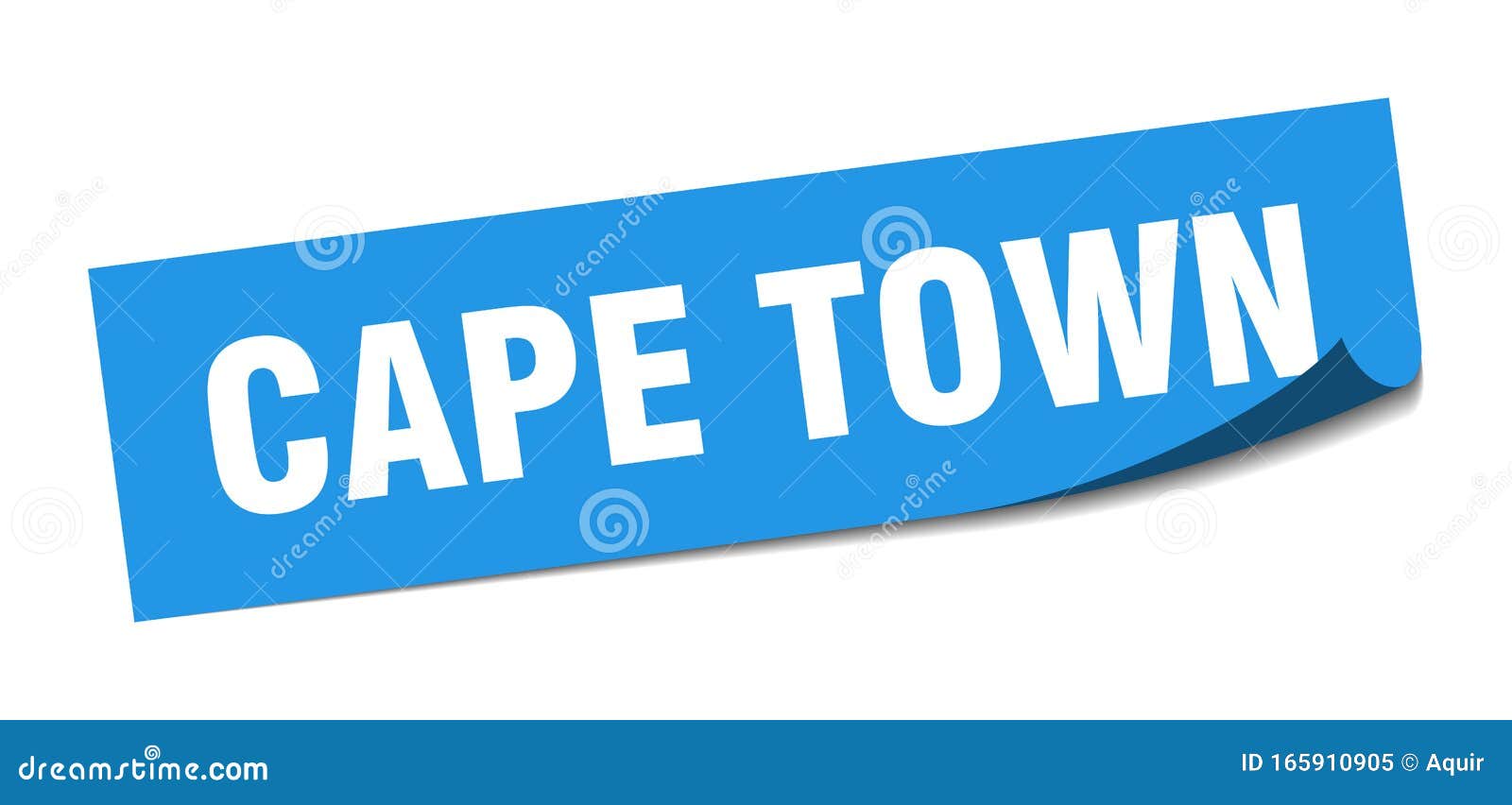 Cape Town Sticker. Cape Town Square Peeler Sign Stock Vector ...