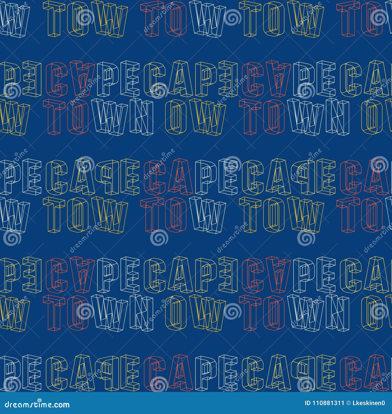 Cape Town creative pattern stock vector. Illustration of textured ...