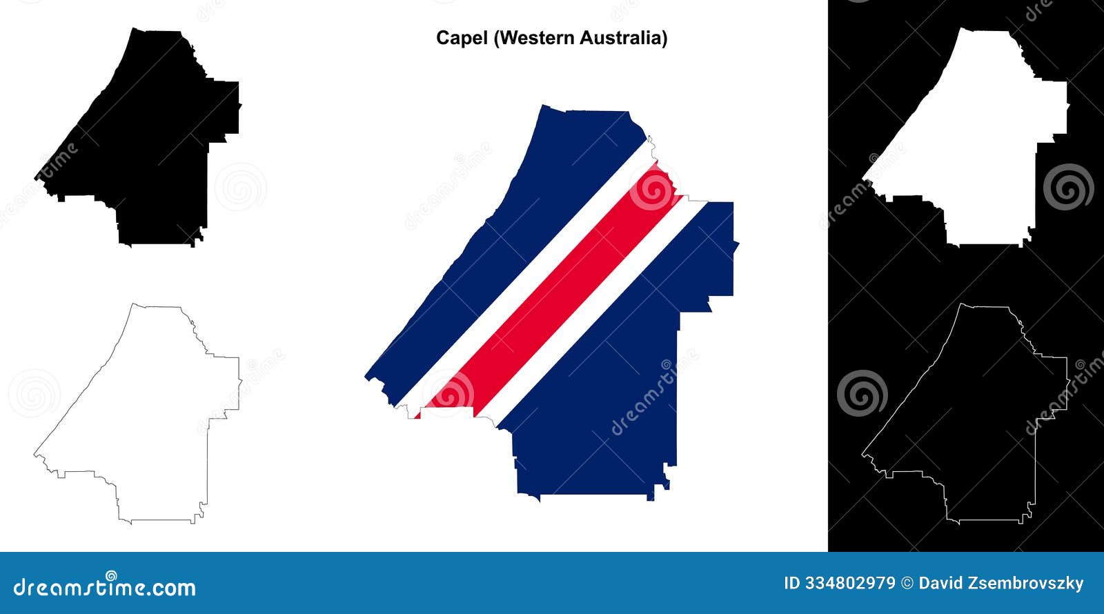 Capel outline map stock illustration. Illustration of western - 334802979