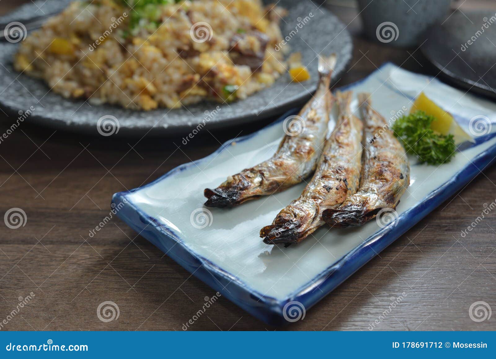 Capelin fish dish stock photo. Image of dinner, stick - 178691712