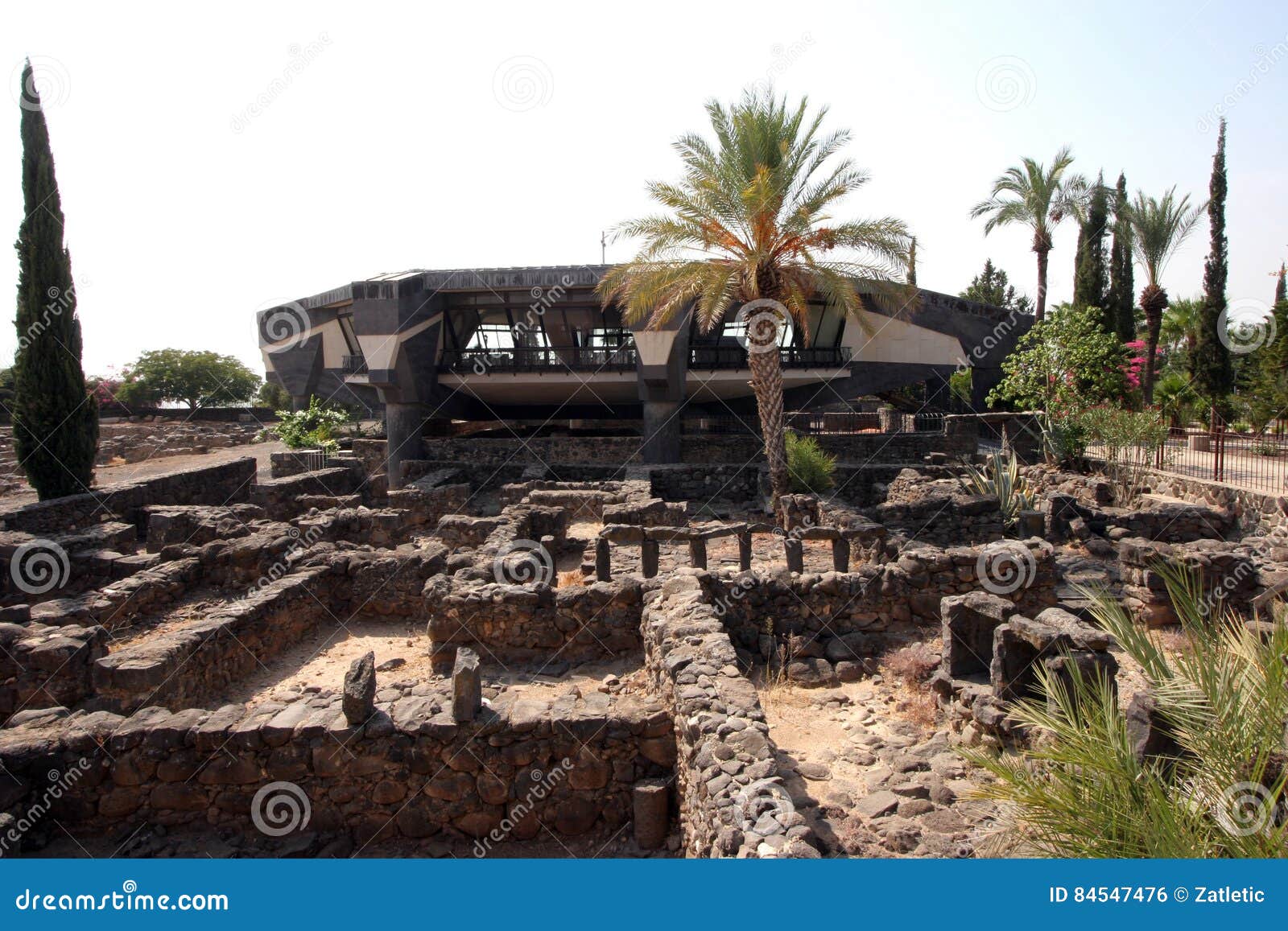 Capernaum - the Church of the House of Peter Stock Photo - Image of ...