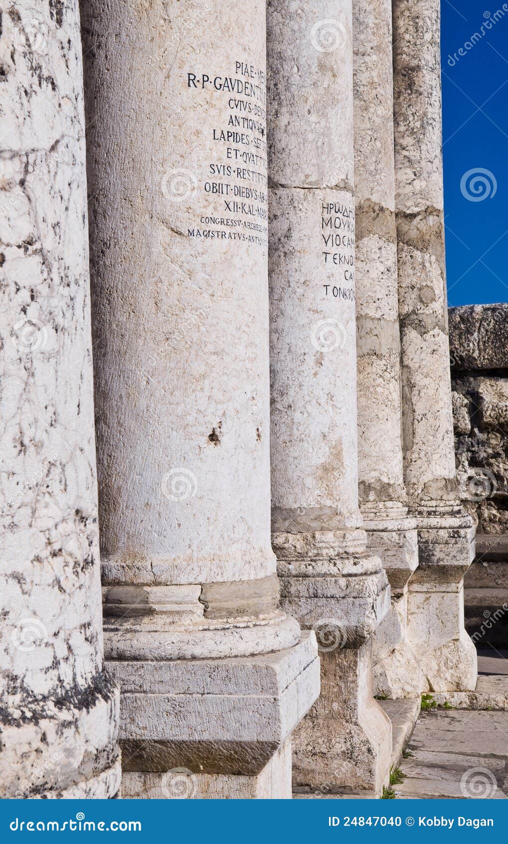 Capernaum synagogue stock photo. Image of apostle, capernaum - 24847040