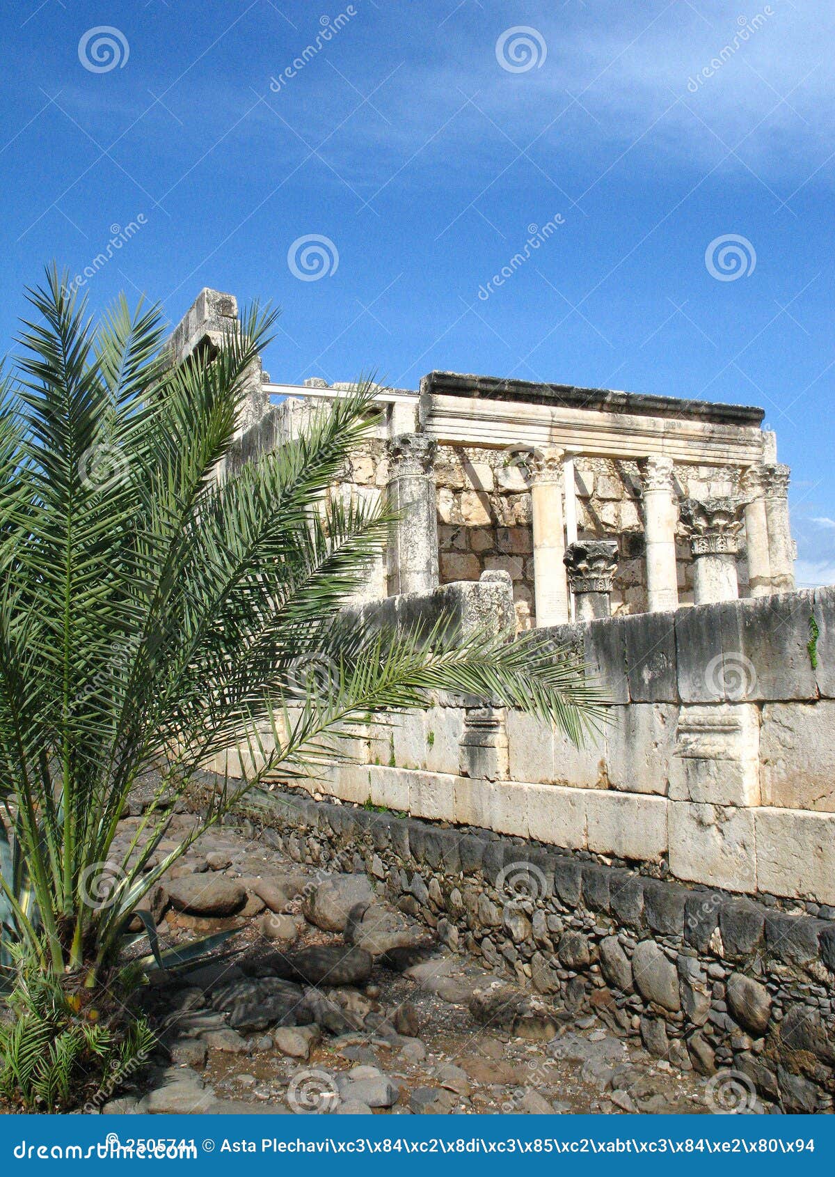 Capernaum synagogue stock image. Image of galilee, capernaum - 2505741