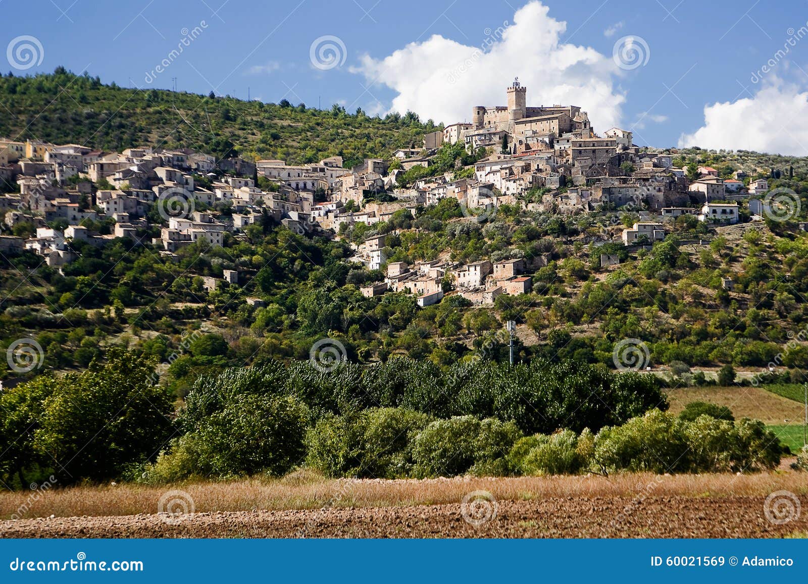 Capestrano stock image. Image of cathedral, clouds, italy - 60021569