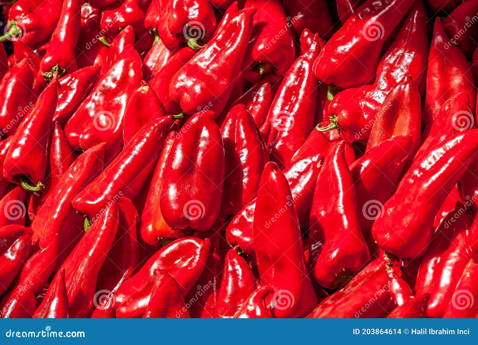 Capia Pepper at the Market Stall Stock Photo - Image of delicious ...