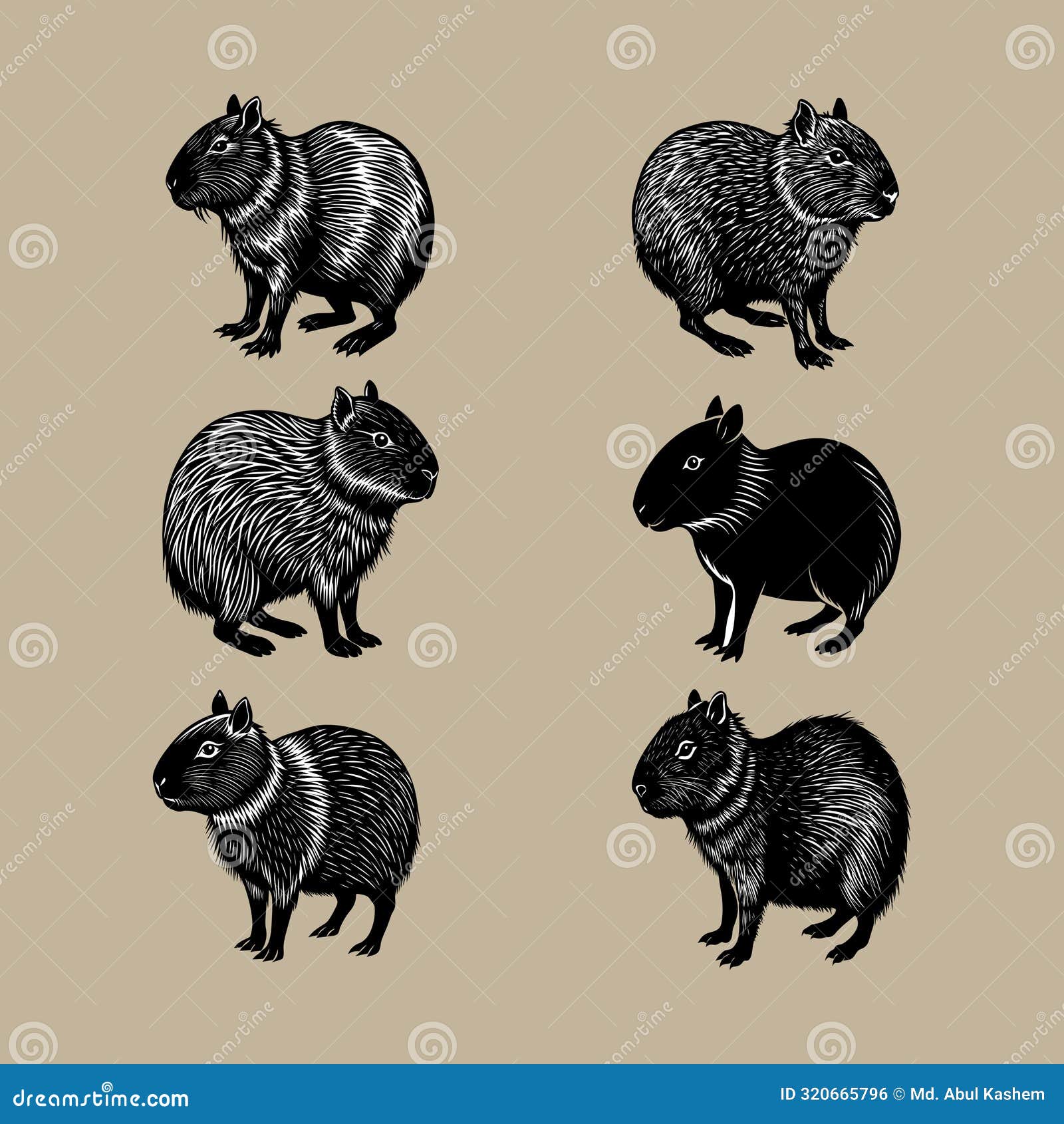 Capibara Vector Logo Icon Illustration Stock Vector - Illustration of ...