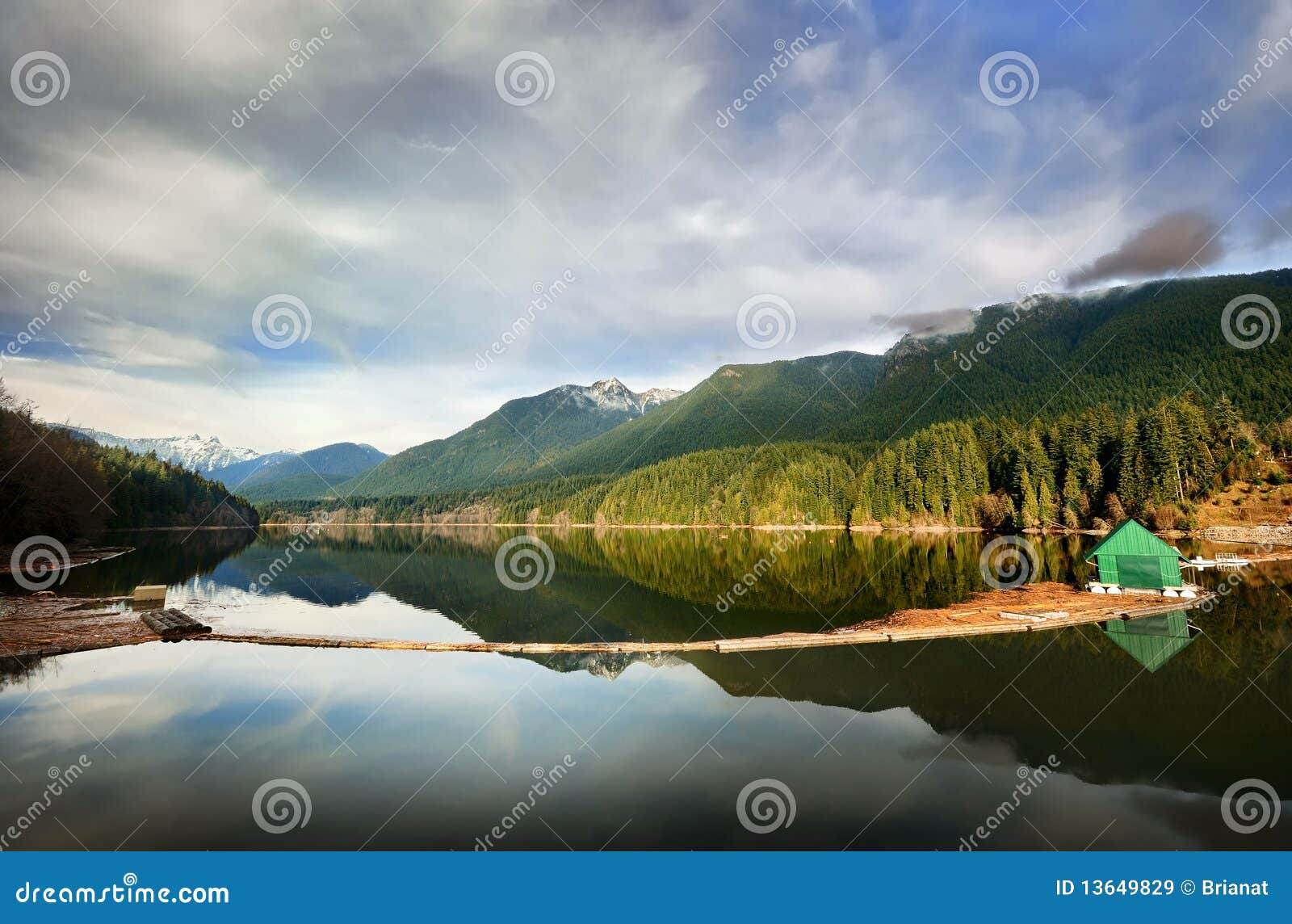 Capilano Lake reservoir stock image. Image of mirror - 13649829