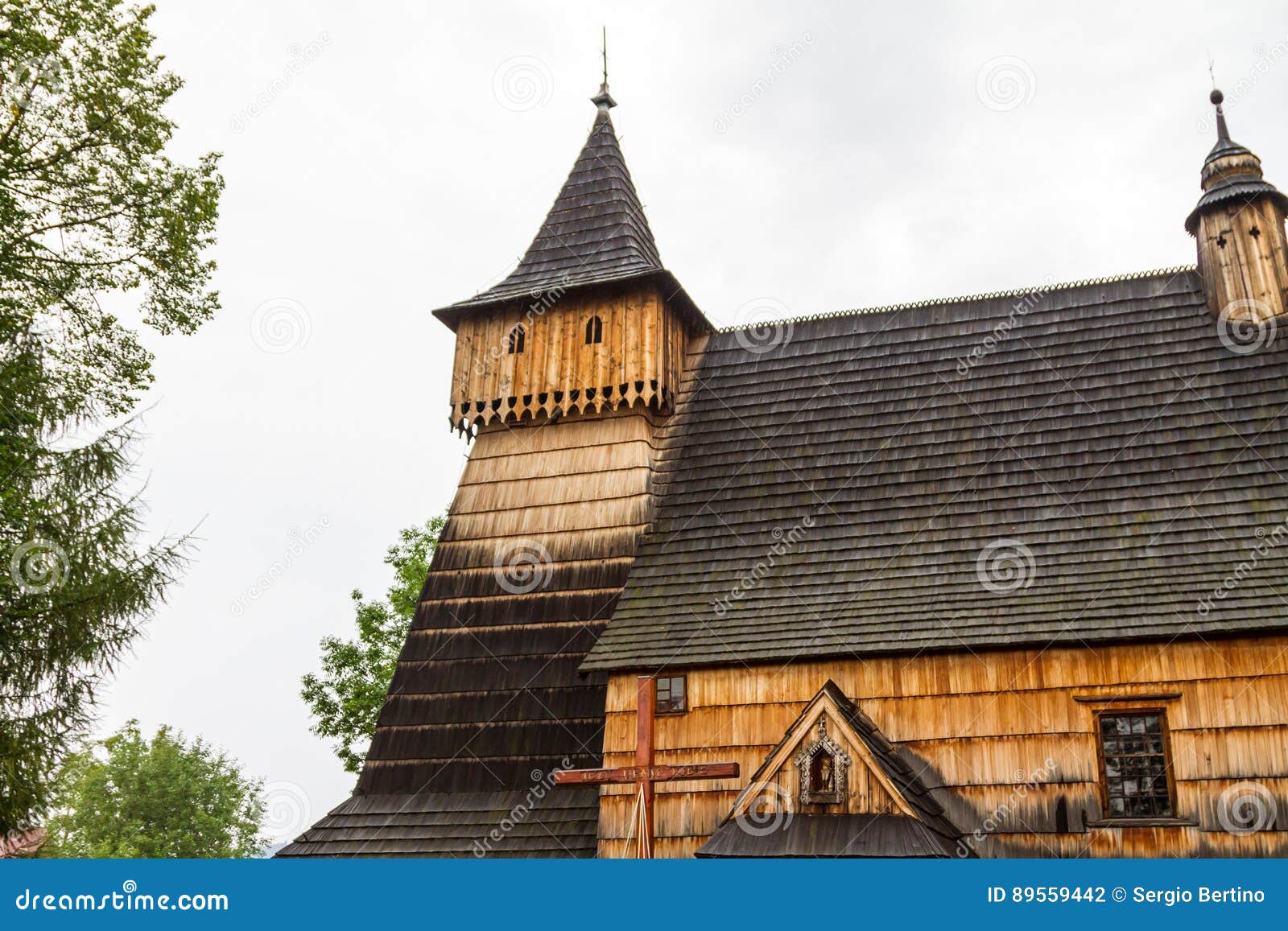 Capilla Rural De Envejecimiento Construida De La Madera Foto de archivo ...