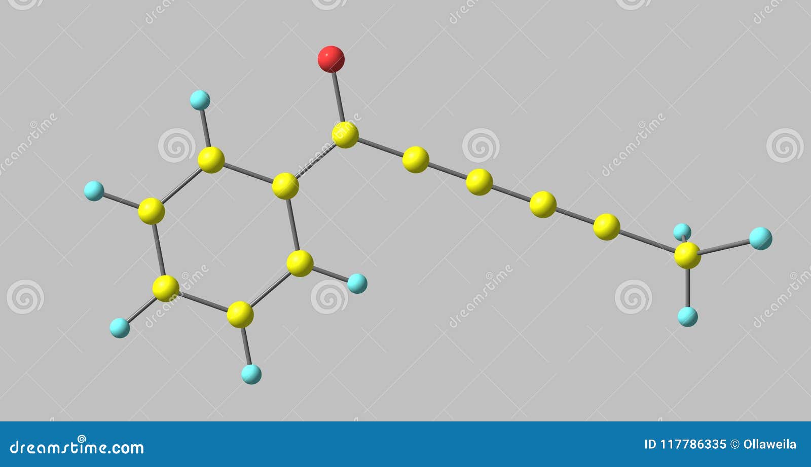 Capillin Molecular Structure Isolated on Grey Stock Illustration ...