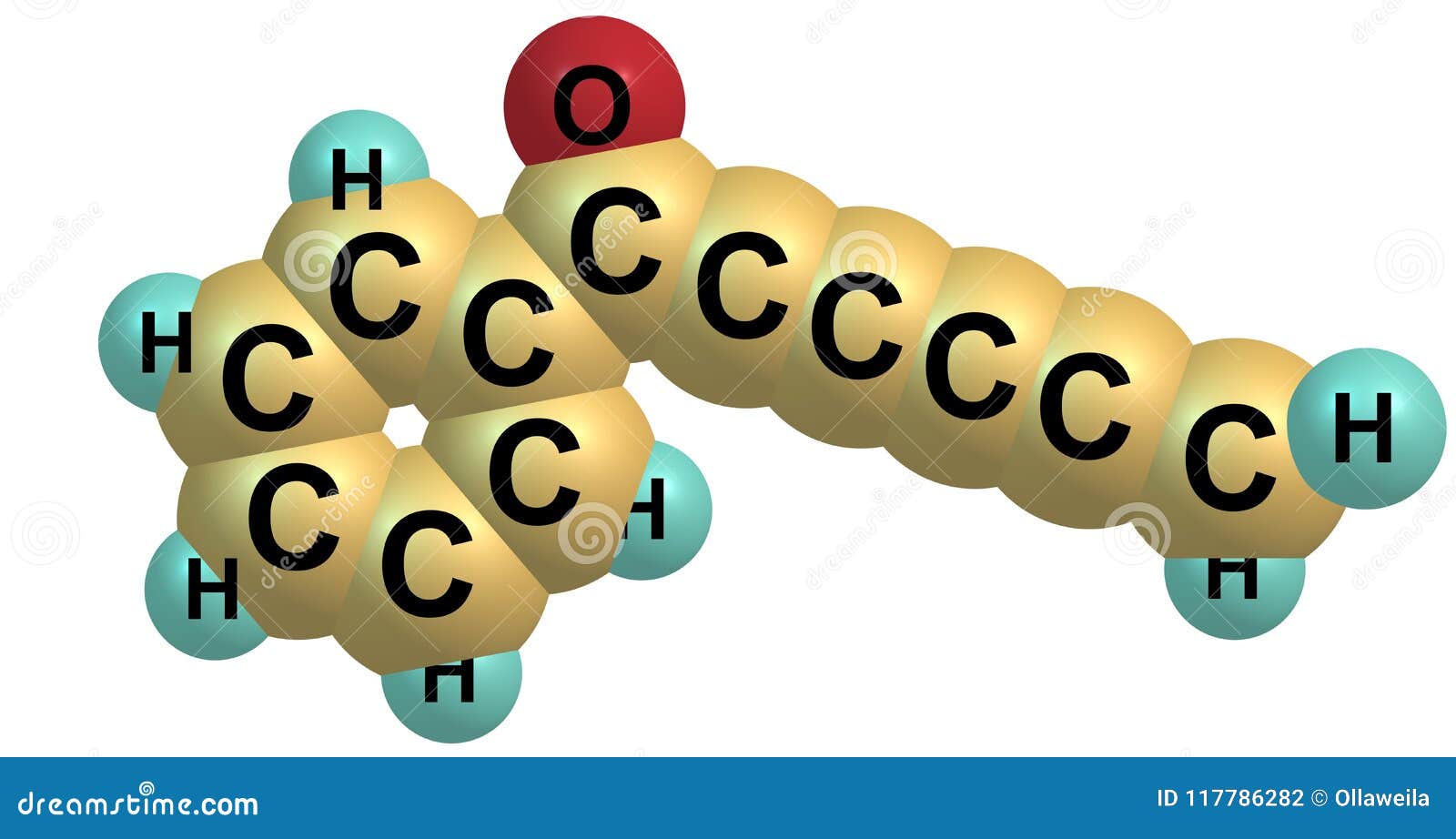 Capillin Molecular Structure Isolated on White Stock Illustration ...