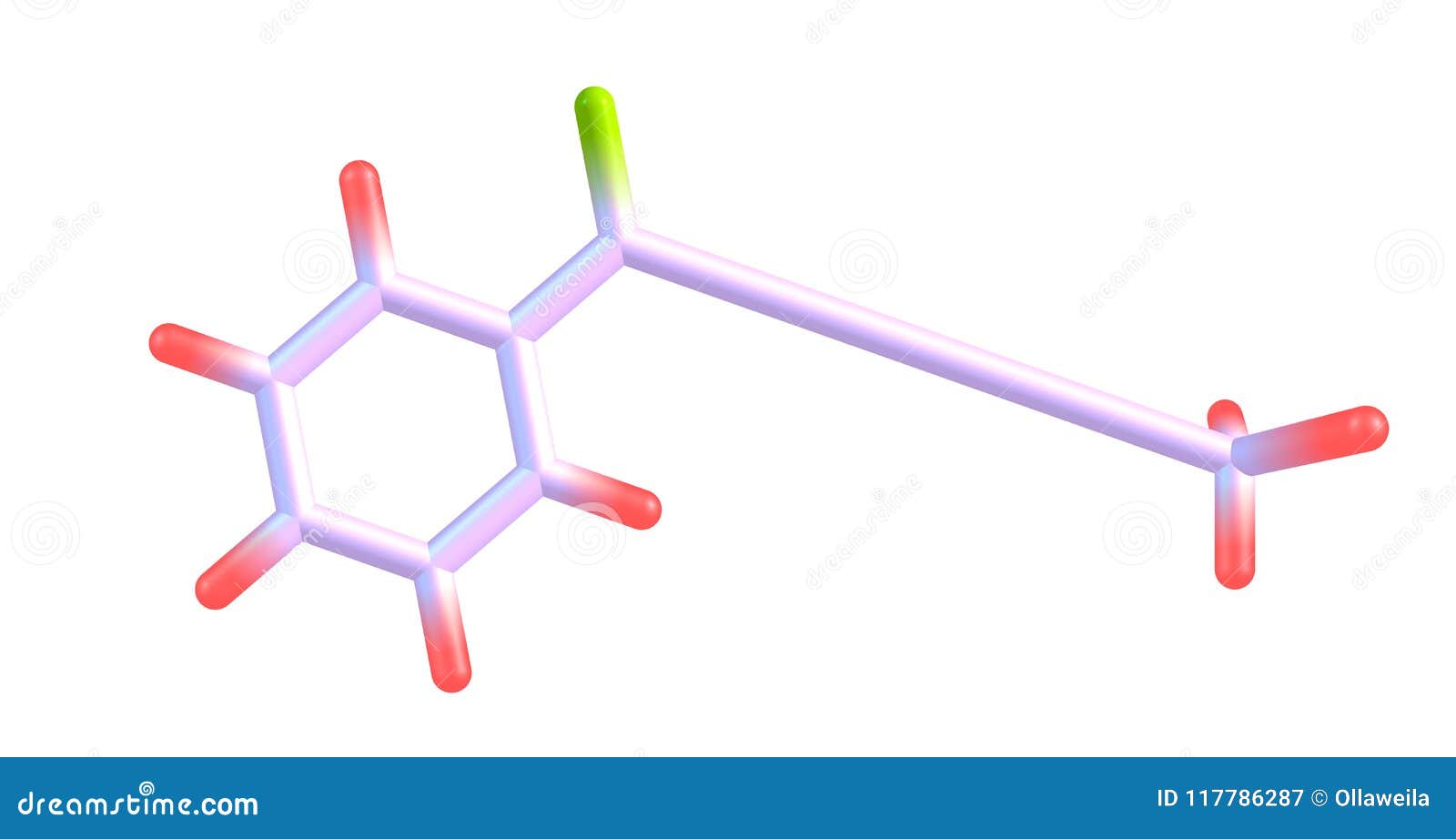 Capillin Molecular Structure Isolated on White Stock Illustration ...