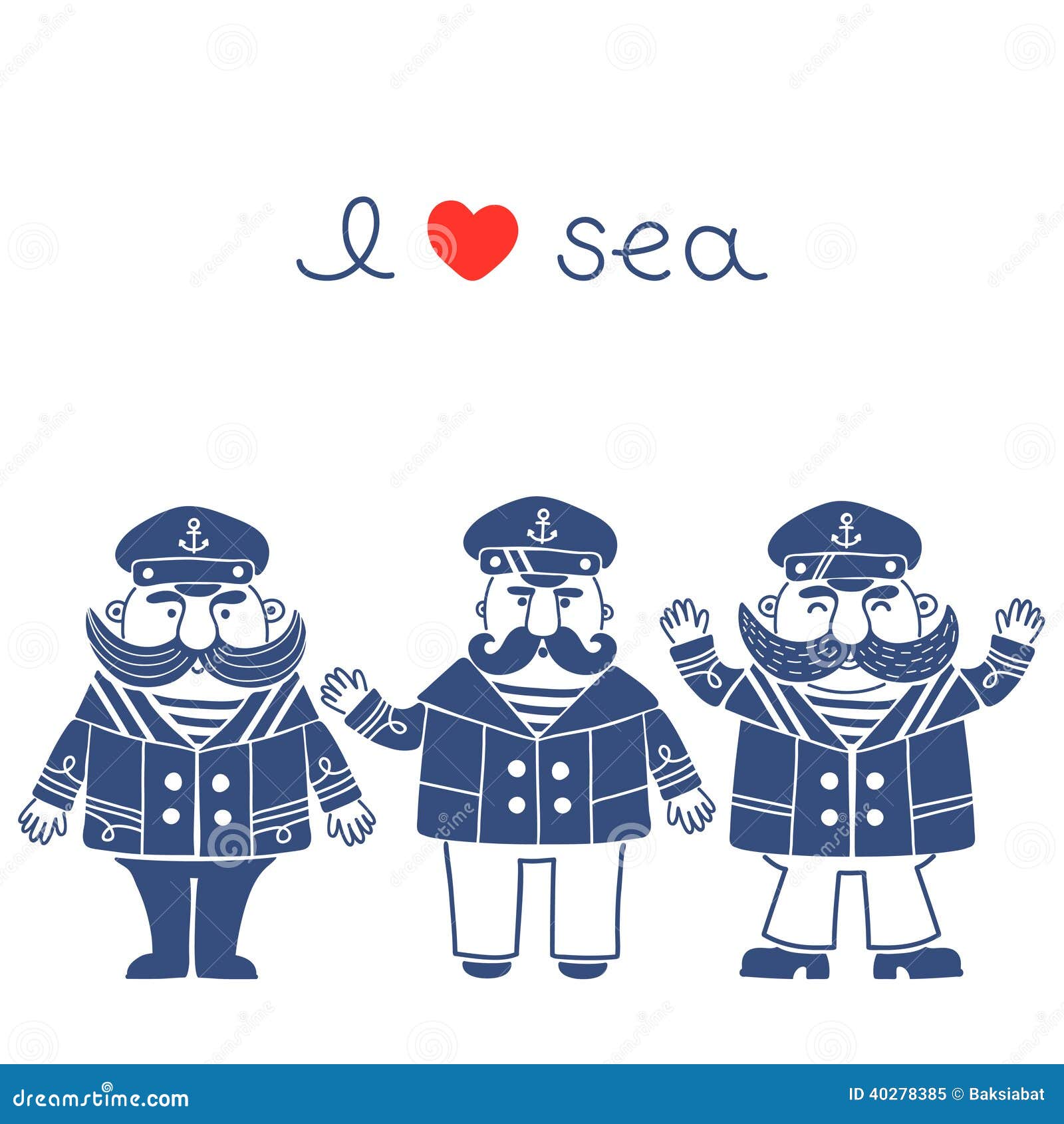 Capitán de mar ilustración del vector. Ilustración de fresco - 40278385