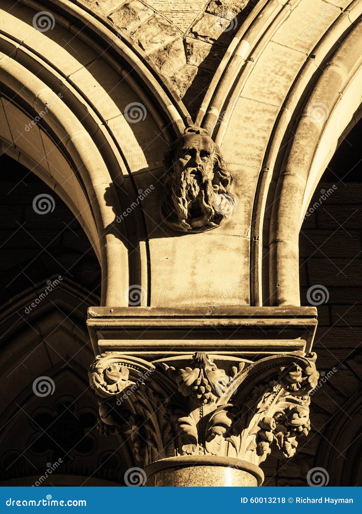 Capital and arches stock photo. Image of gothic, victorian - 60013218