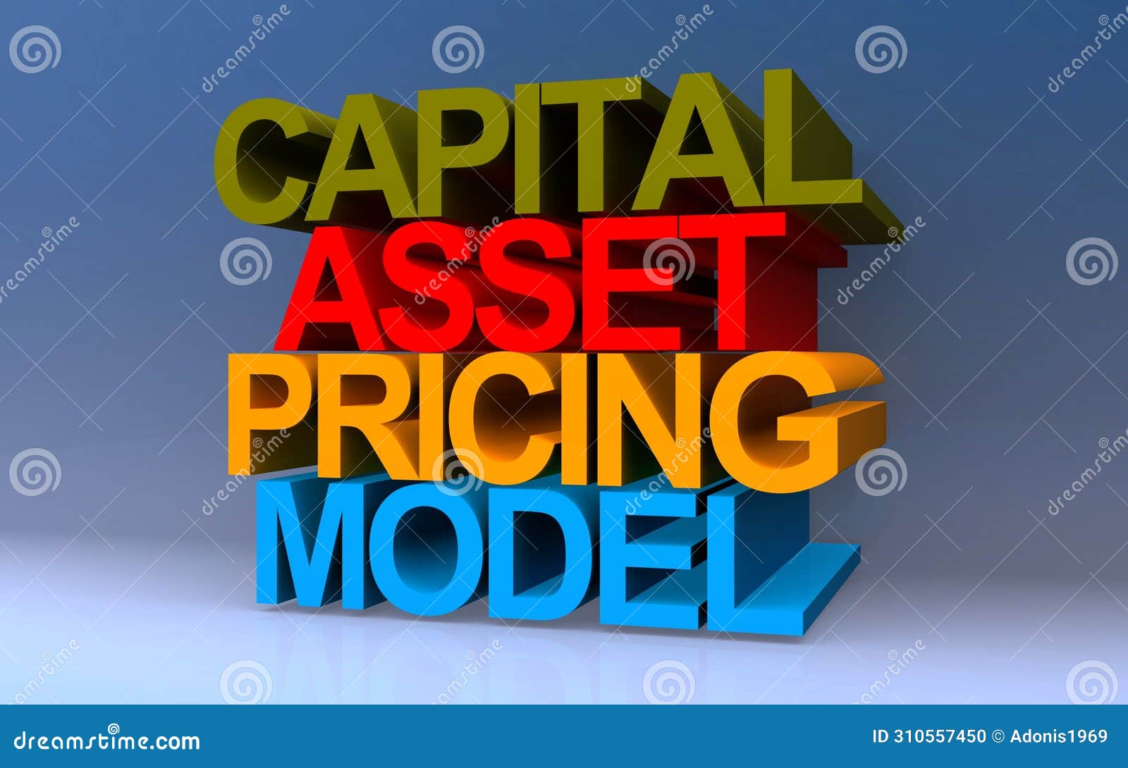 Capital Asset Pricing Model on Blue Stock Illustration - Illustration ...