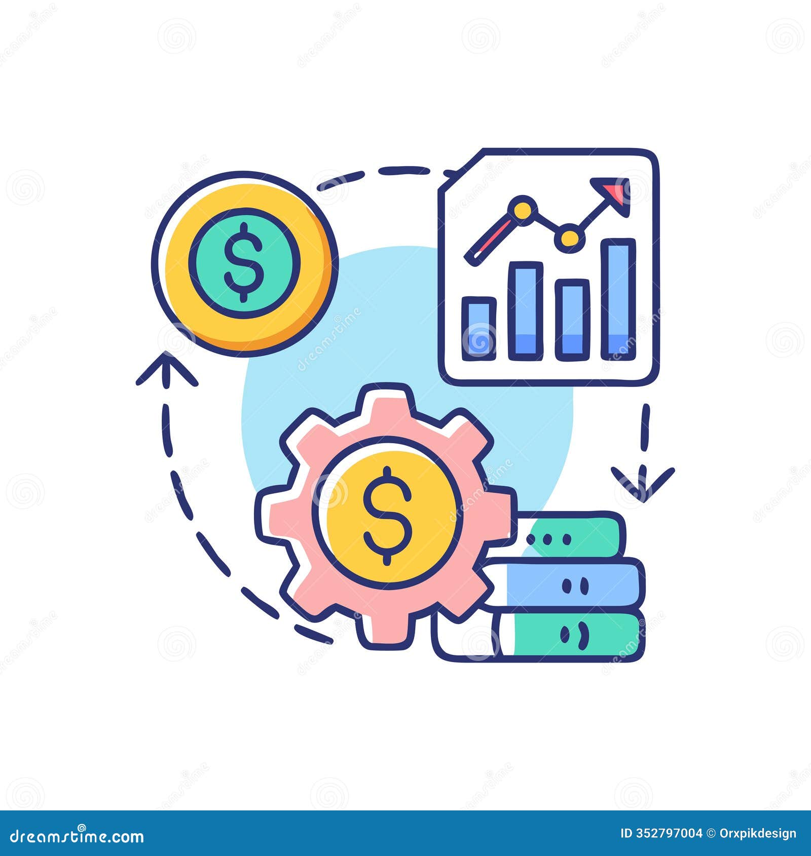 Capital Budgeting Icon stock vector. Illustration of concepts - 352797004