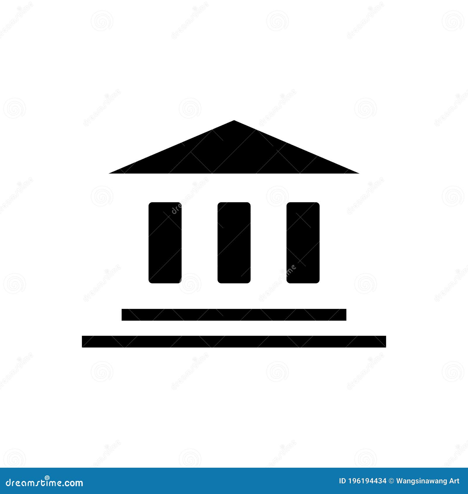 Capital Building Symbol Flat Black Icon Vector Illustration Stock ...