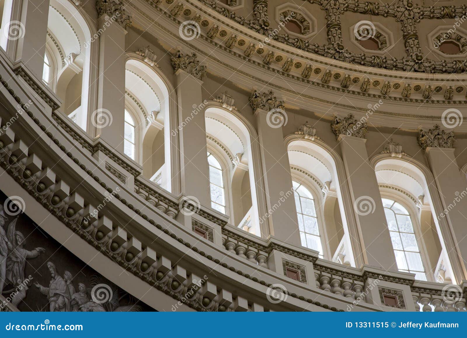 Capital Dome Inside Curve Left Stock Image - Image of high, america ...