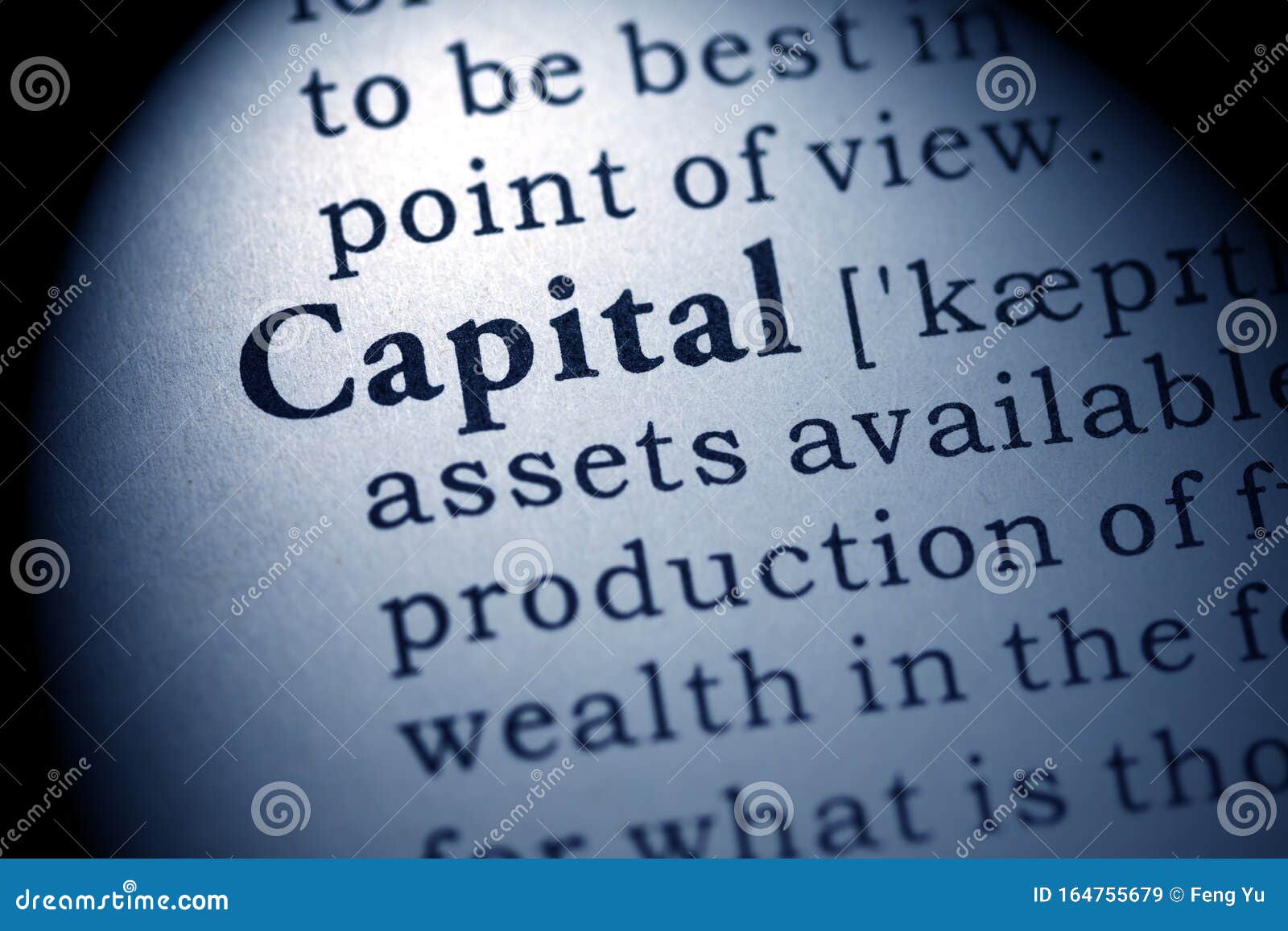 Definition of the Word Capital Stock Image - Image of definition, light ...