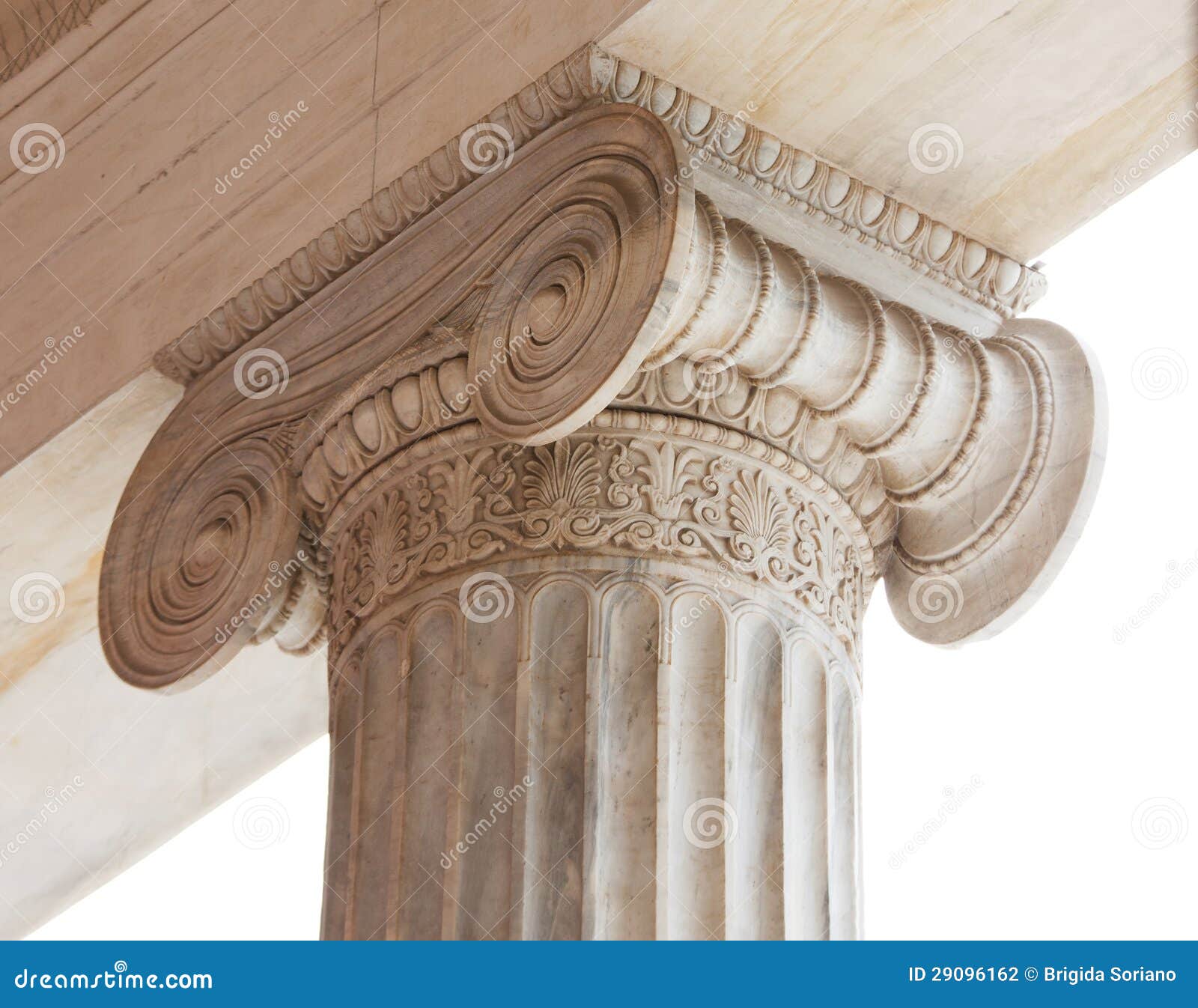 Capital of Greek Neoclassical Ionic Column Stock Photo - Image of ...