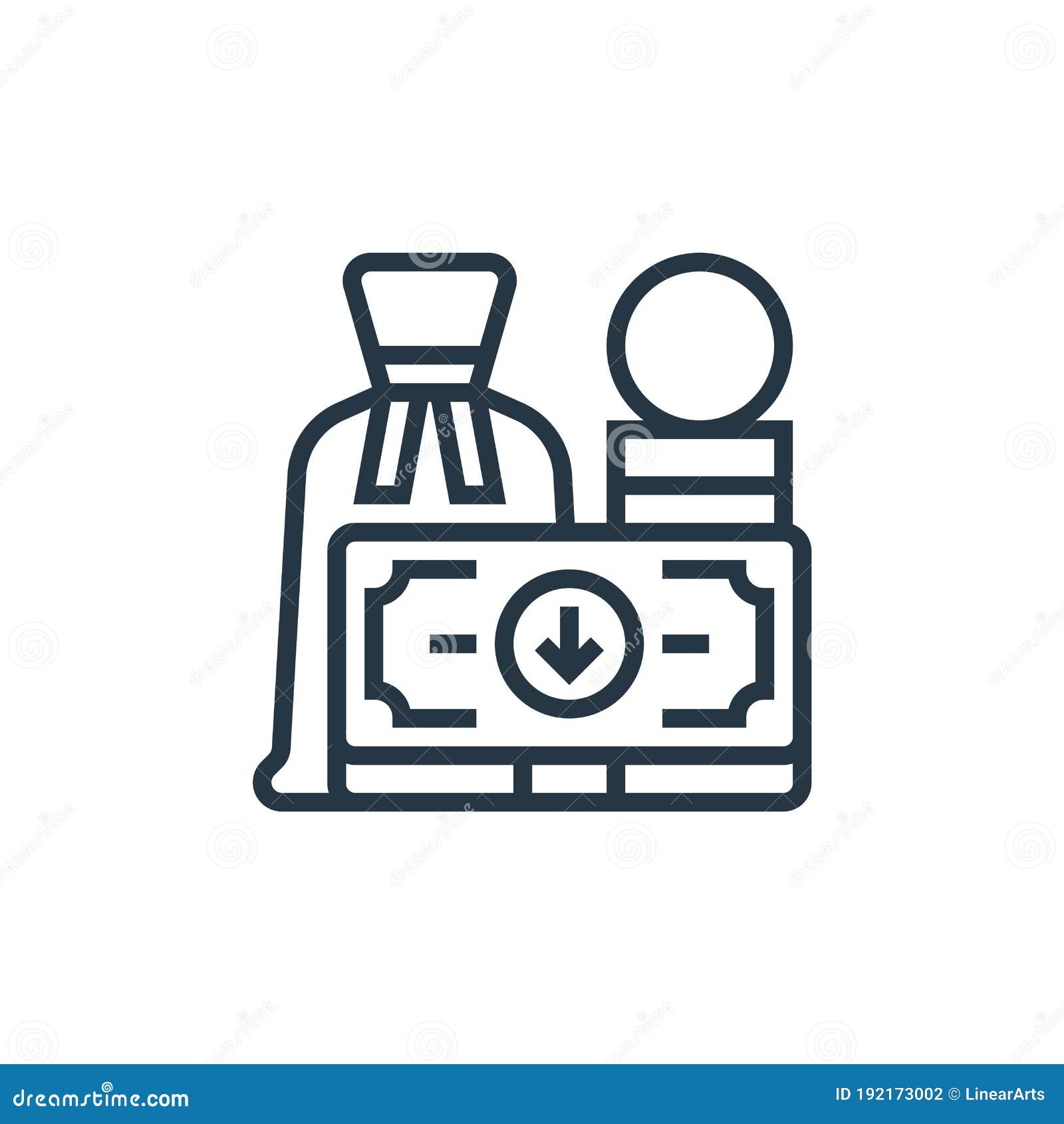 Capital Icon Vector from Business Model Canvas Concept. Thin Line ...