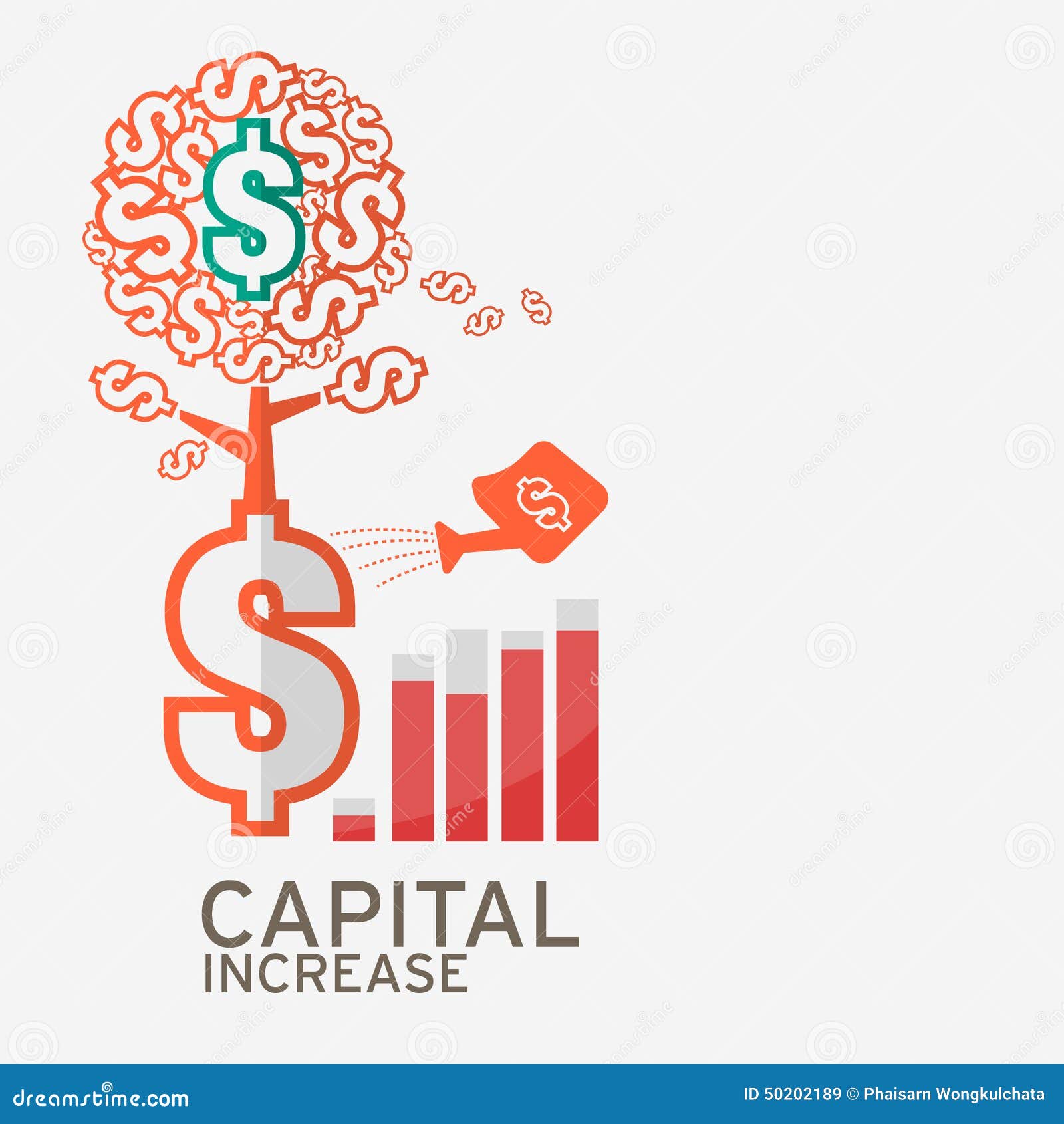 Capital Increase Icon for Website. Stock Vector - Illustration of ...