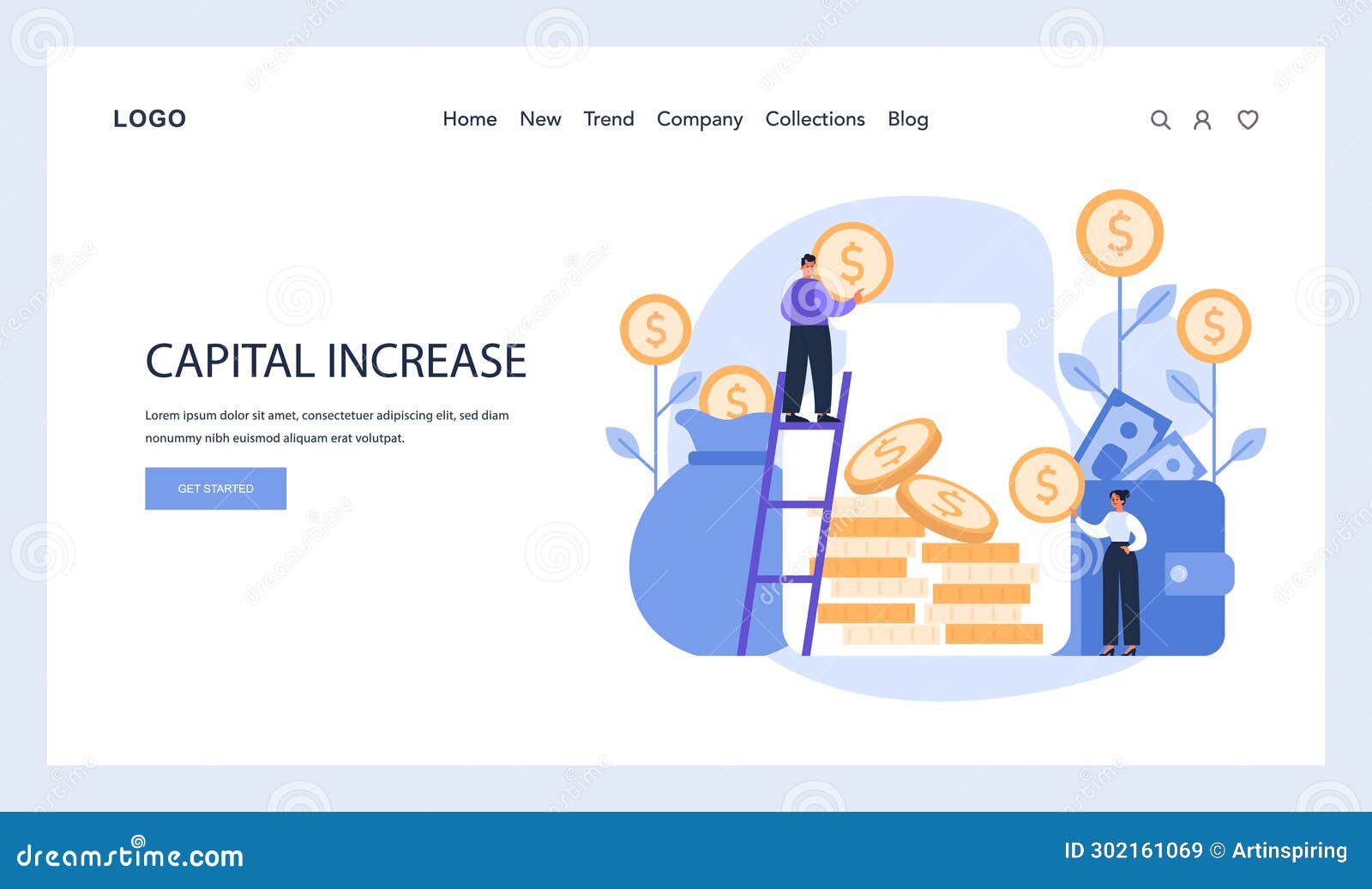 Capital Increase Concept. Amplifying Financial Assets And Boosting ...