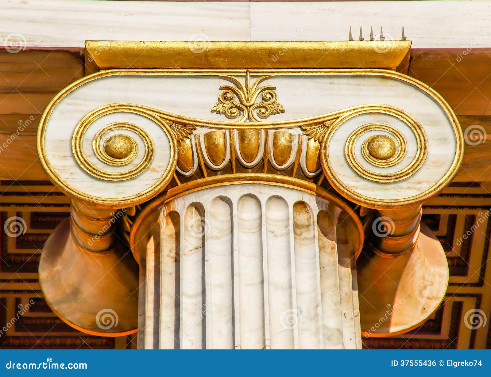 Capital of ionian column stock photo. Image of aged, design - 37555436