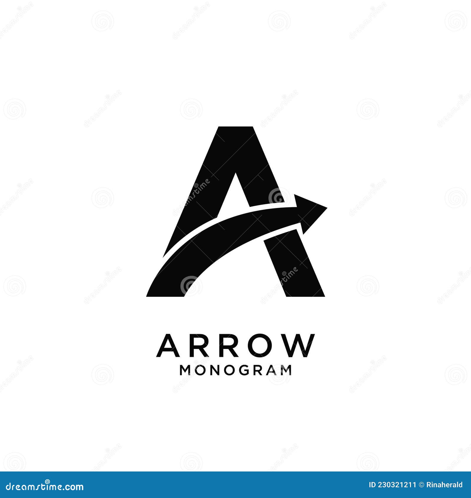 Capital a Letter Black Logo Initial Vector Flat Design Stock Vector ...