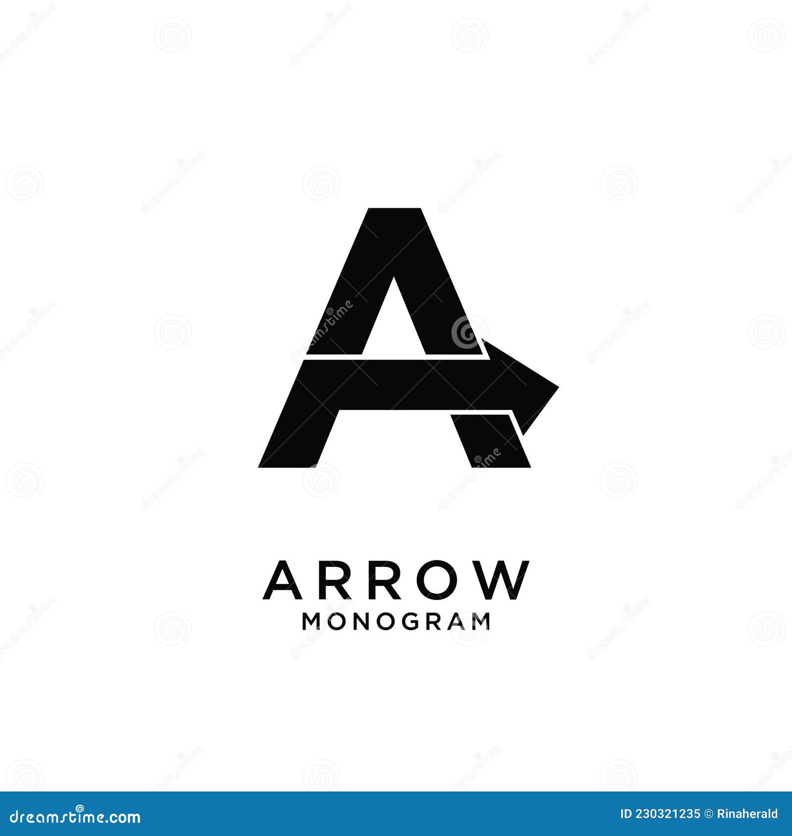 Capital a Letter Black Logo Initial Vector Flat Design Stock Vector ...