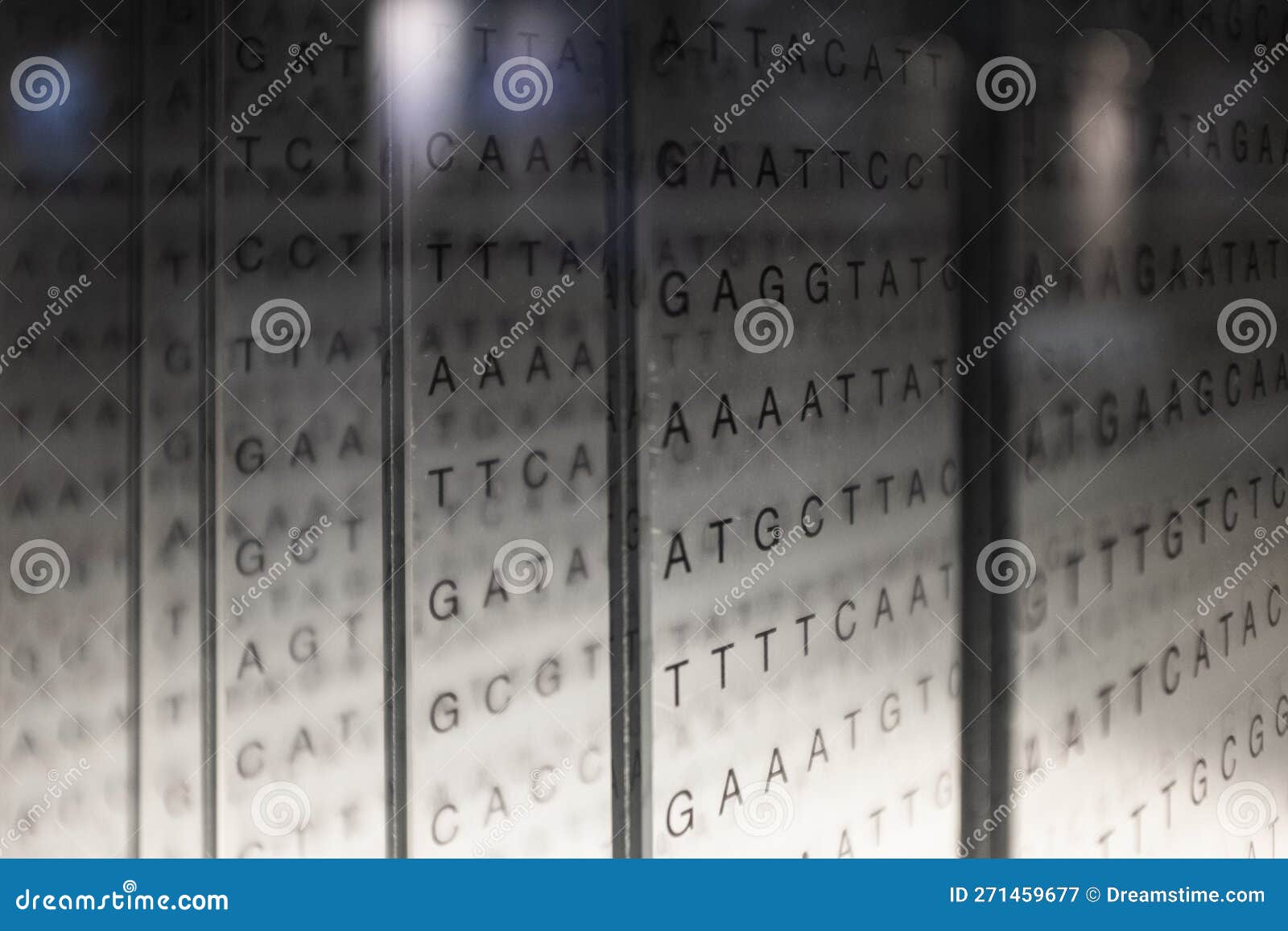 Capital Letter Code Matrix Written on Different Translucent Glass ...