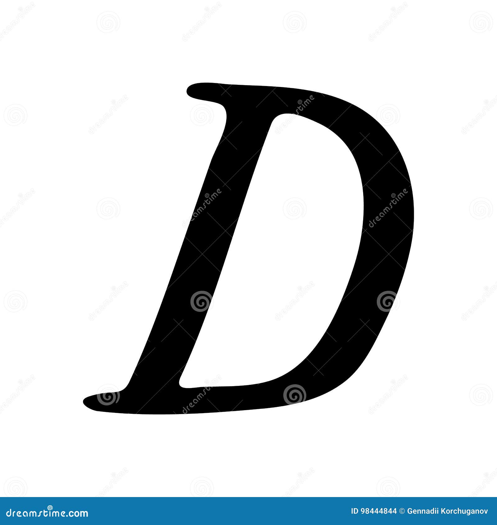 Capital Letter D Painted by Brush Stock Vector - Illustration of ...