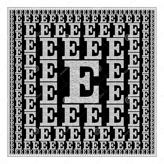 Capital Letter E , Design Pyramid Stock Illustration - Illustration of ...