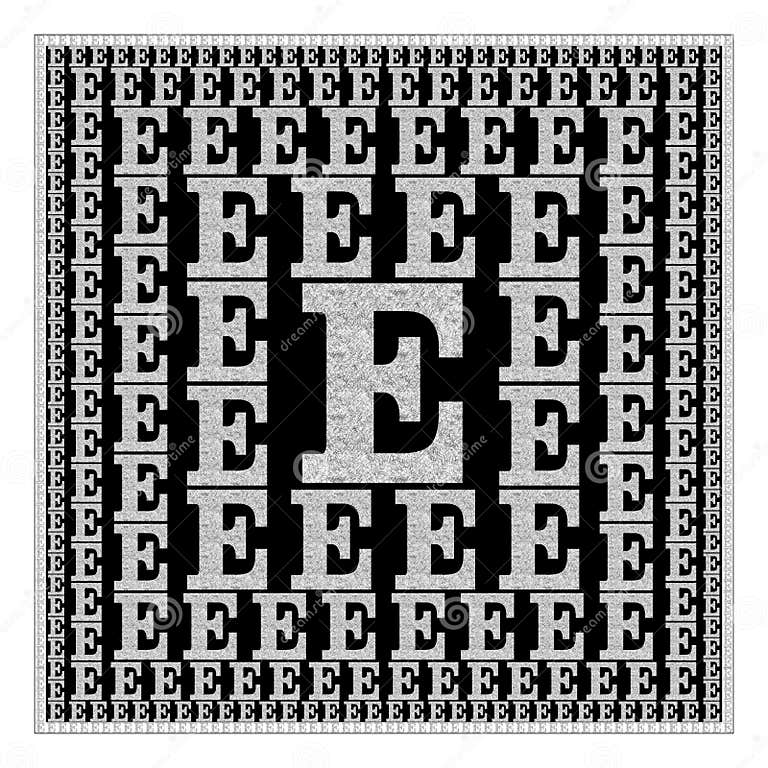 Capital Letter E , Design Pyramid Stock Illustration - Illustration of ...