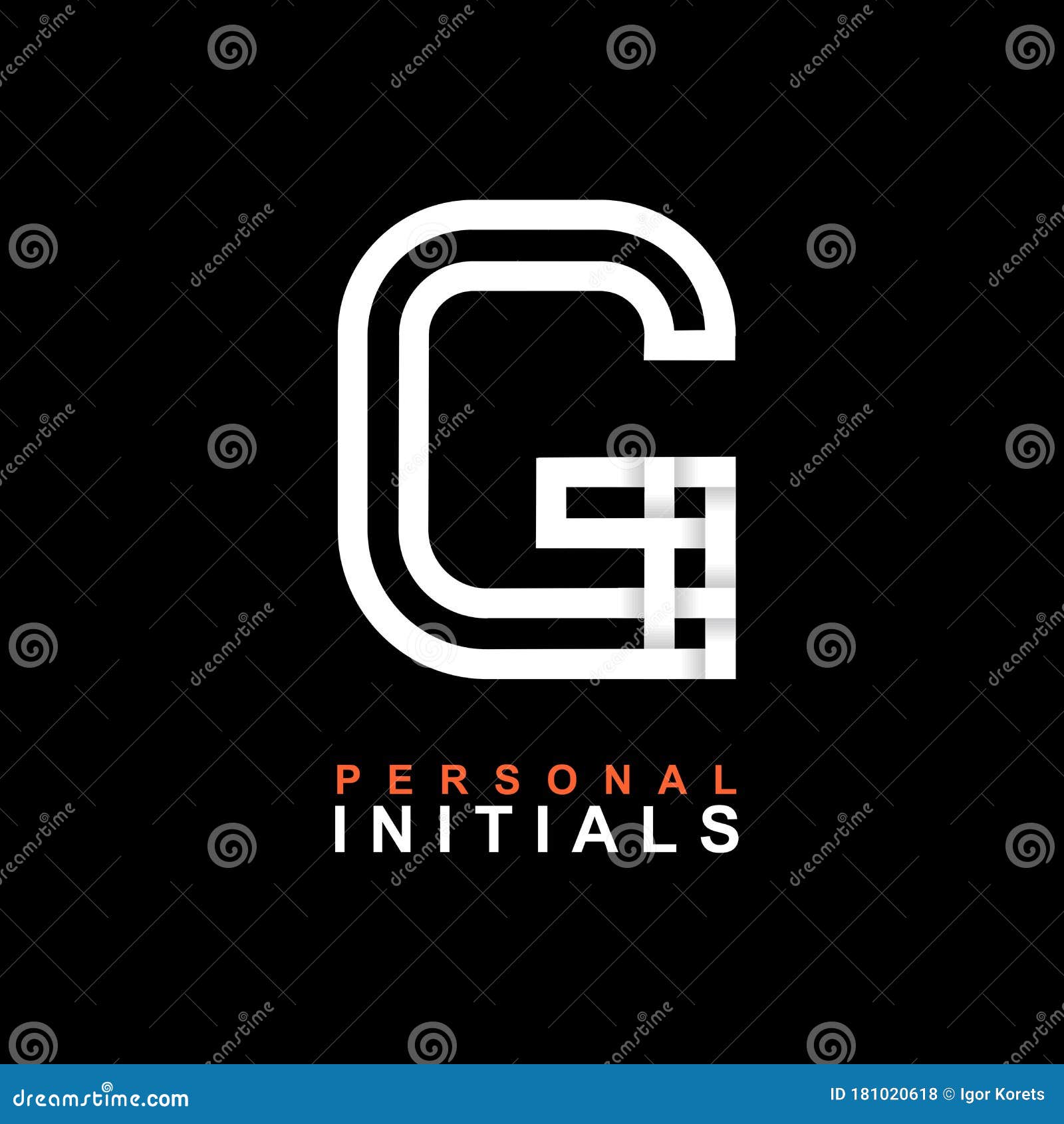 Capital Letter G. Created from Interwoven White Stripes with Shadows on ...