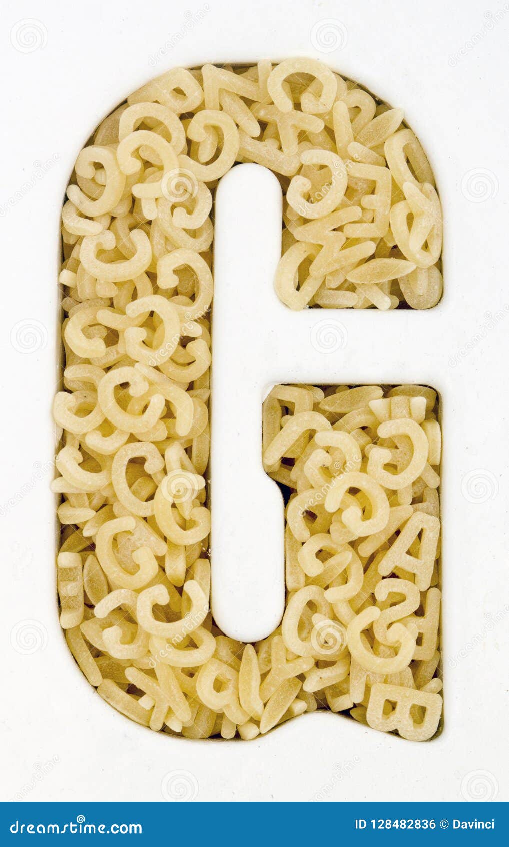 Capital Letter G Made Up from Alphabet Pasta Stock Photo - Image of ...