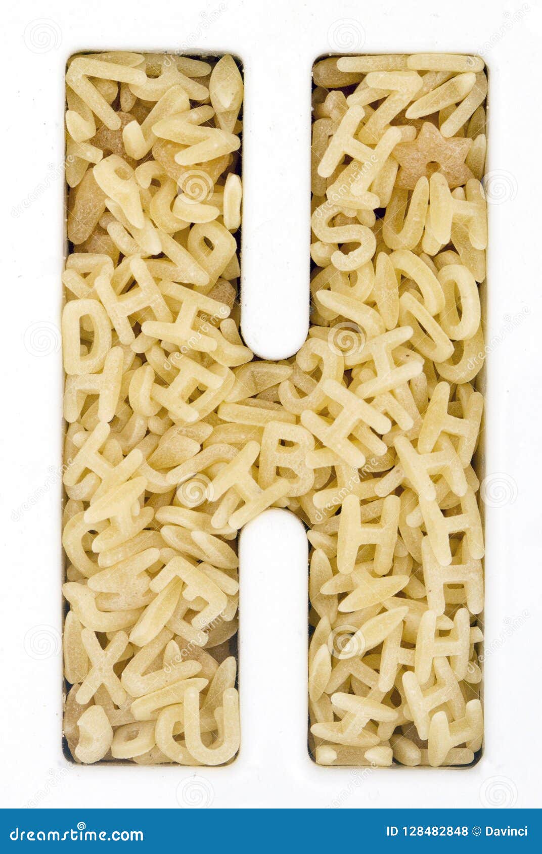 Capital Letter H Made Up from Alphabet Pasta Stock Photo - Image of ...