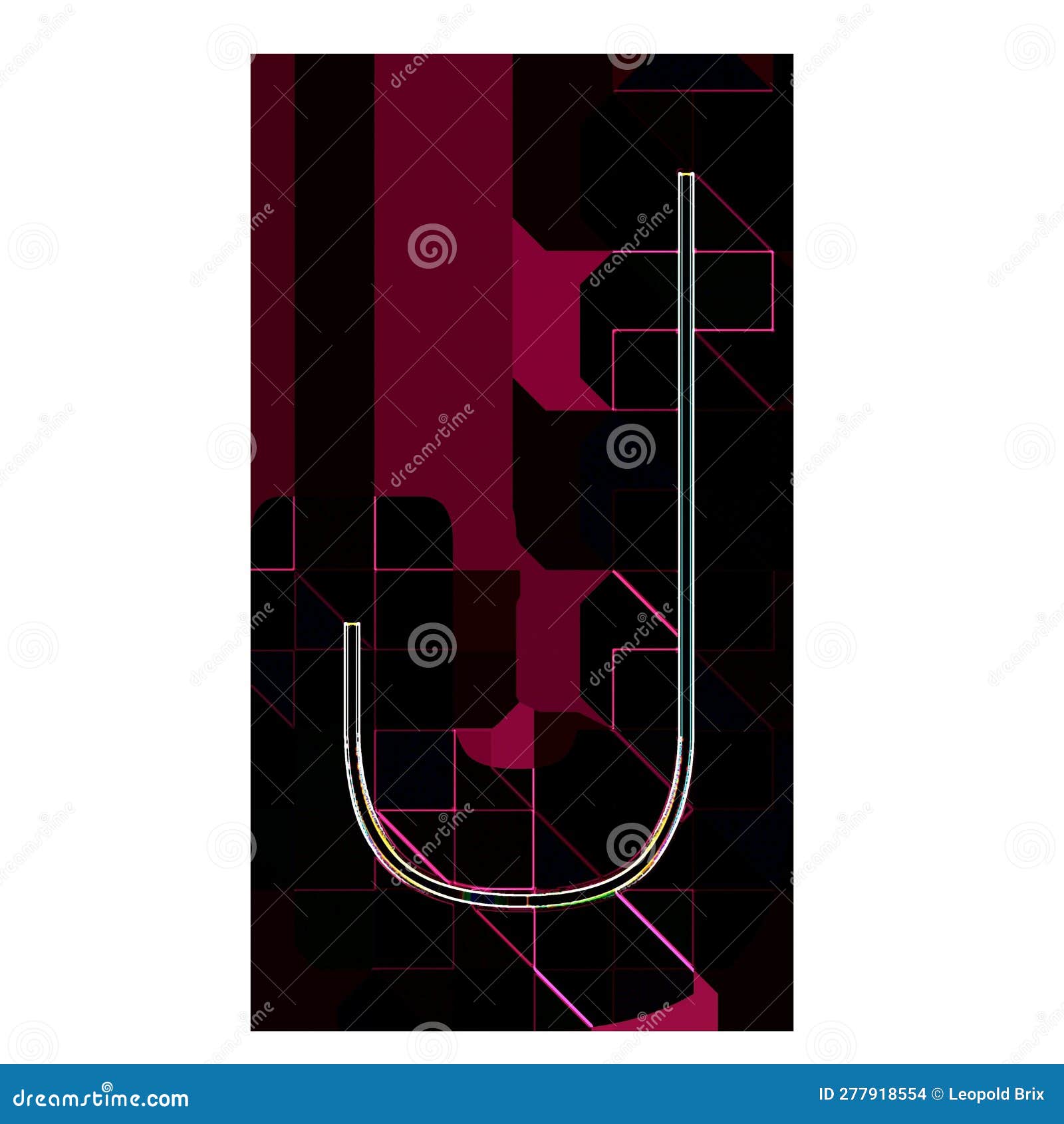 Capital Letter J Design Light in the Dark Stock Illustration ...