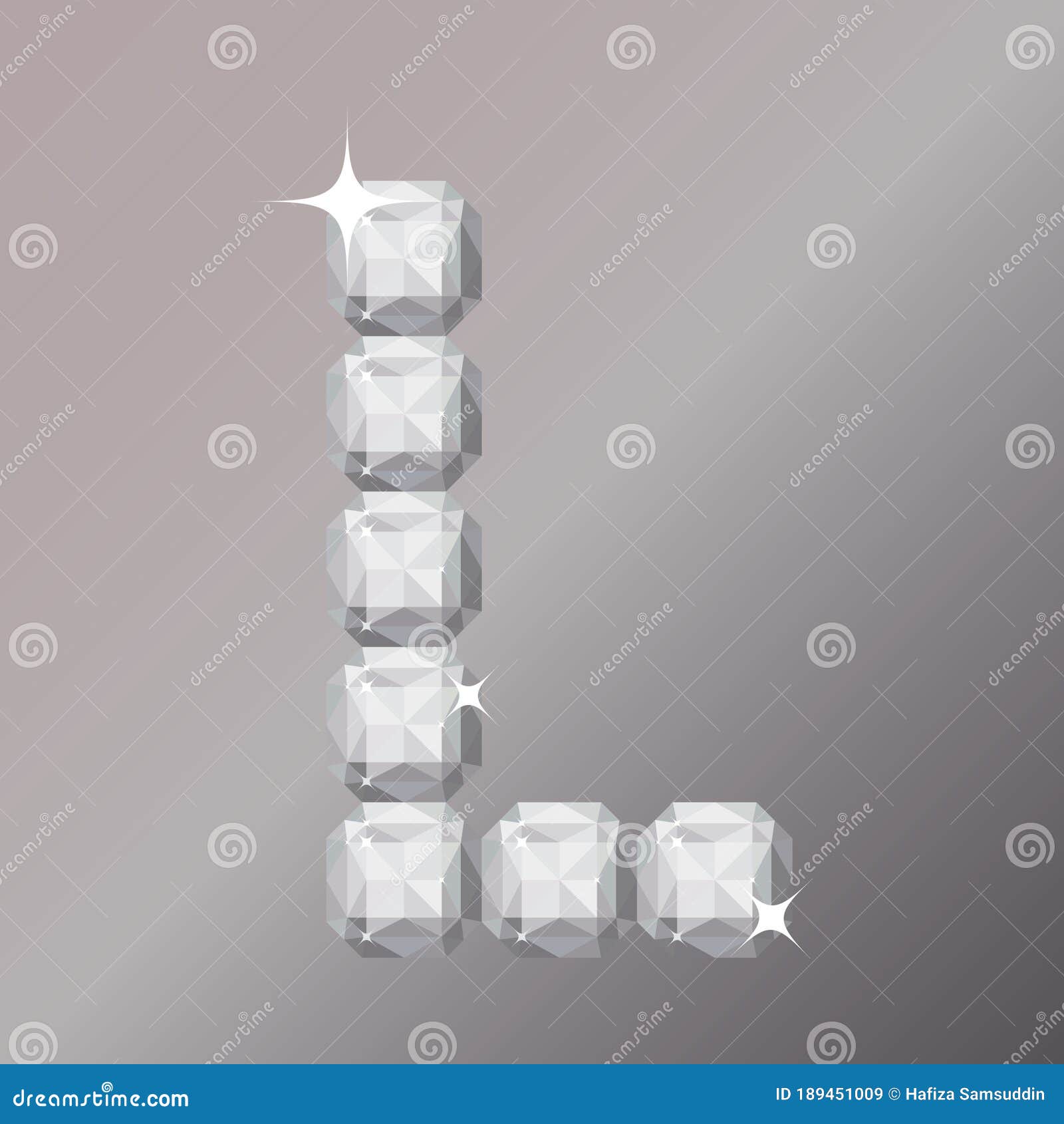 Capital Letter L in Diamonds. Vector Illustration Decorative Design ...