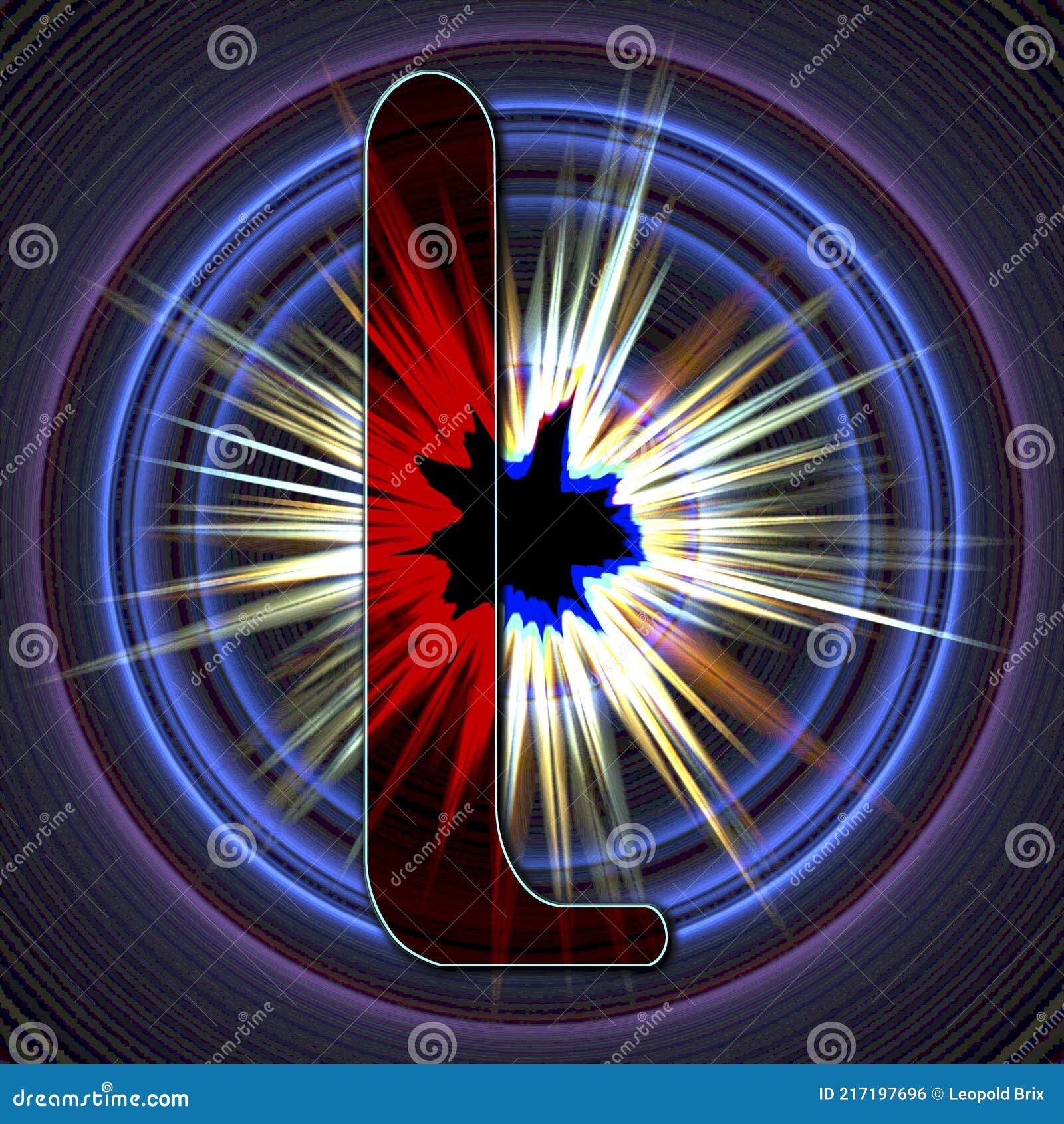 Capital letter L Scifi stock illustration. Illustration of numeral ...