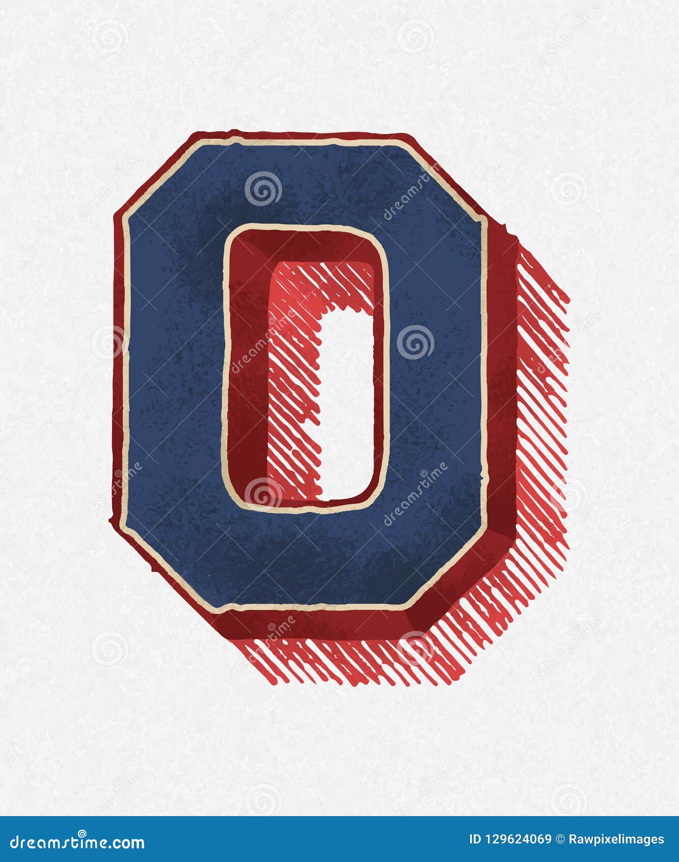 Capital Letter O Vintage Typography Style Stock Vector - Illustration ...