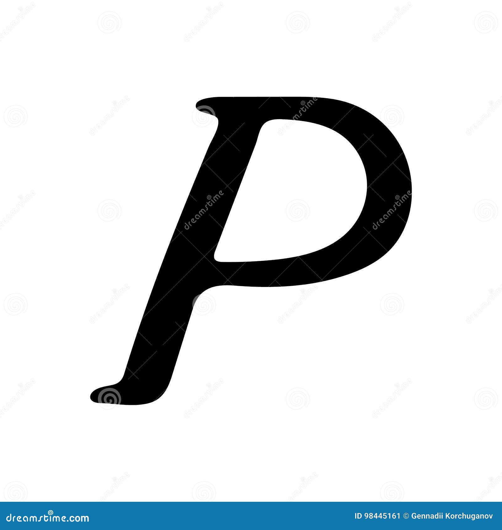 Capital Letter P Painted by Brush Stock Vector - Illustration of ...