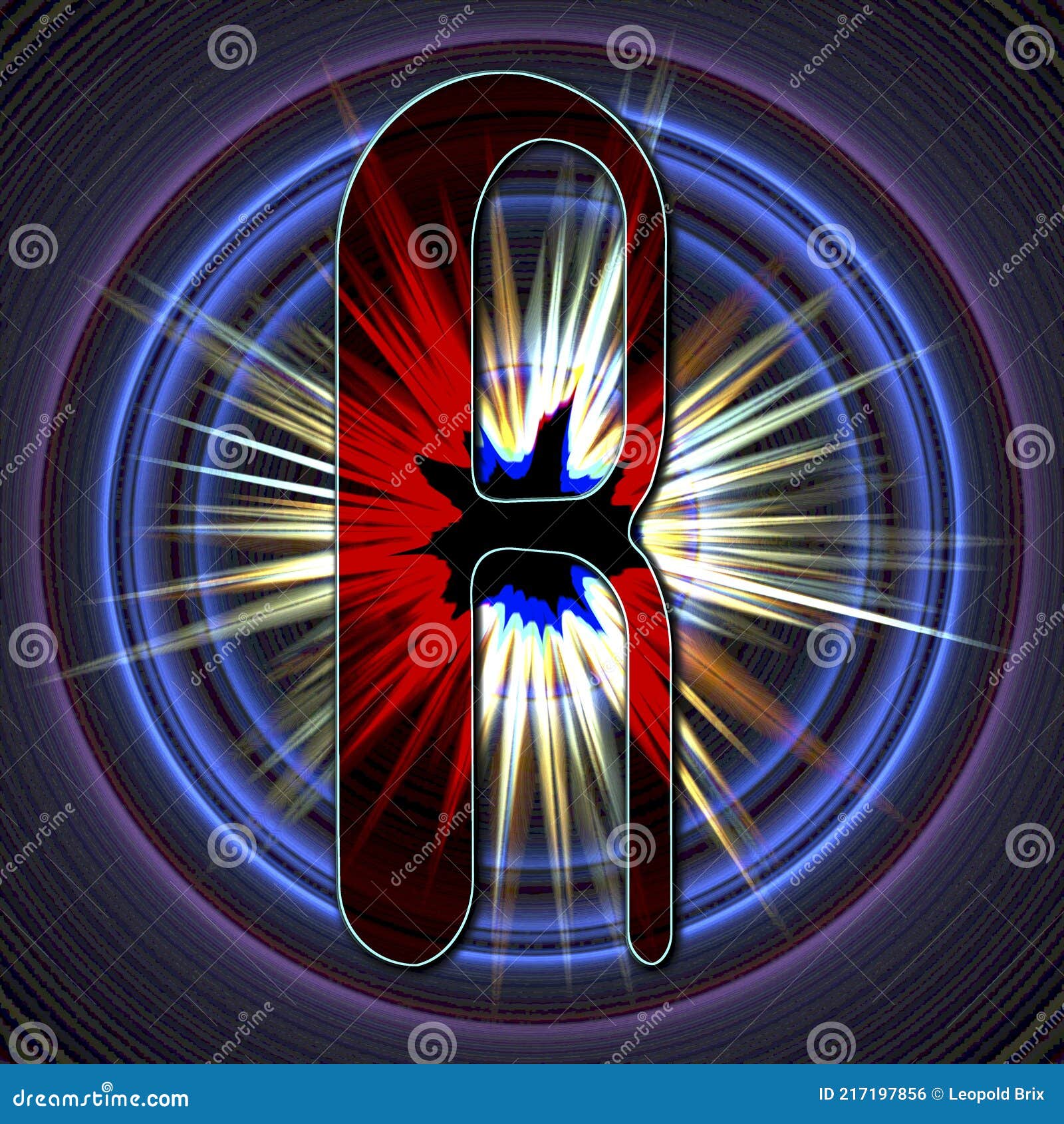 Capital letter R Scifi stock illustration. Illustration of monogram ...